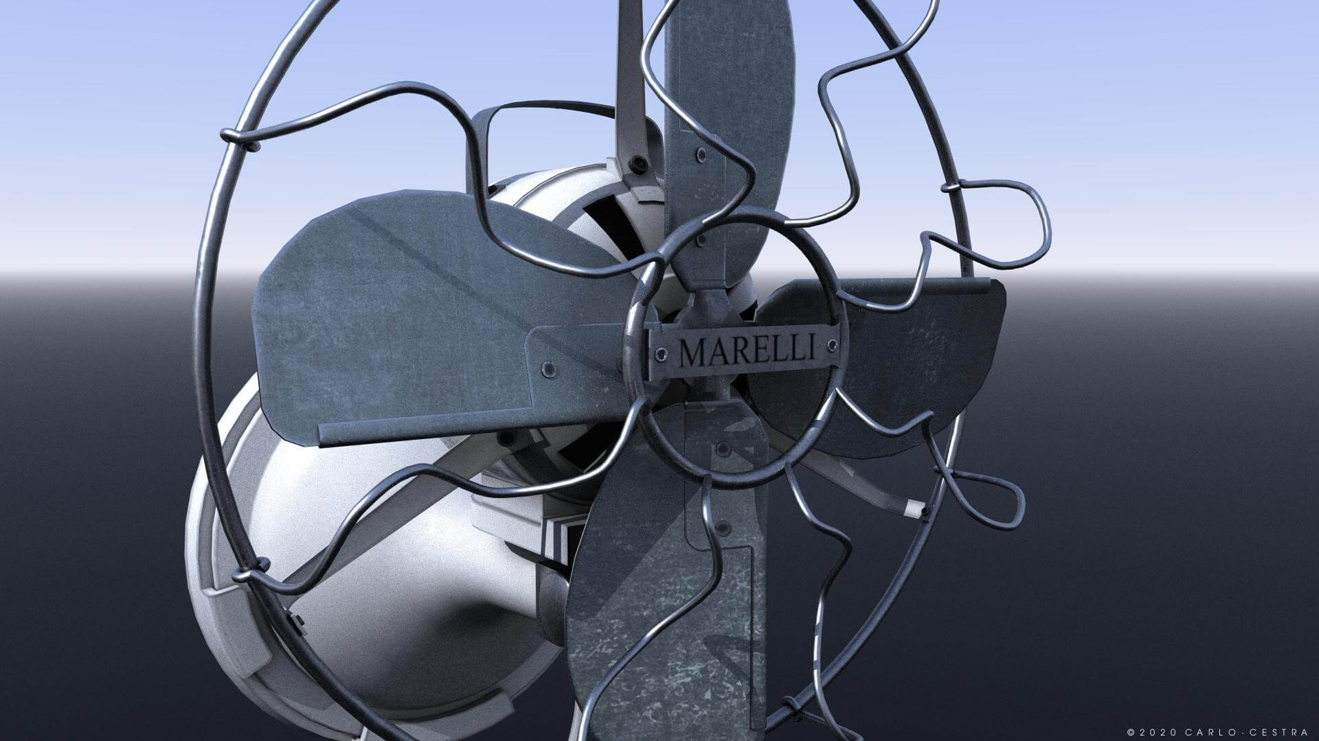Vintage 40s Cooling Fan - 3D Model by Carlo Cestra