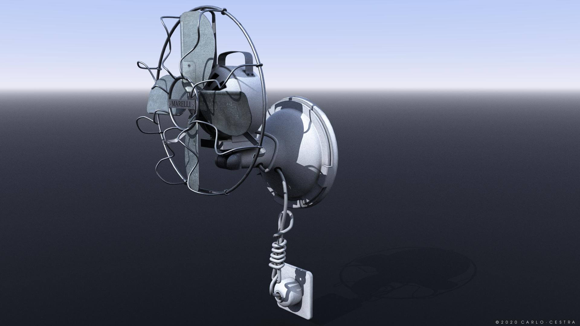 Vintage 40s Cooling Fan - 3D Model by Carlo Cestra