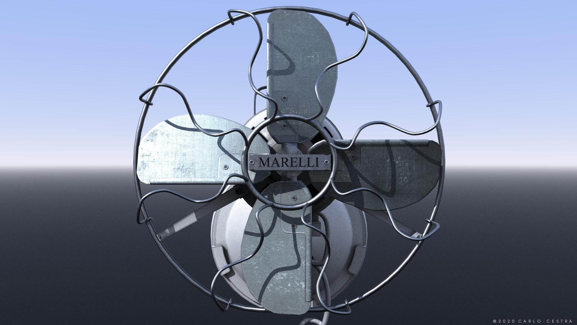 Vintage 40s Cooling Fan - 3D Model by Carlo Cestra