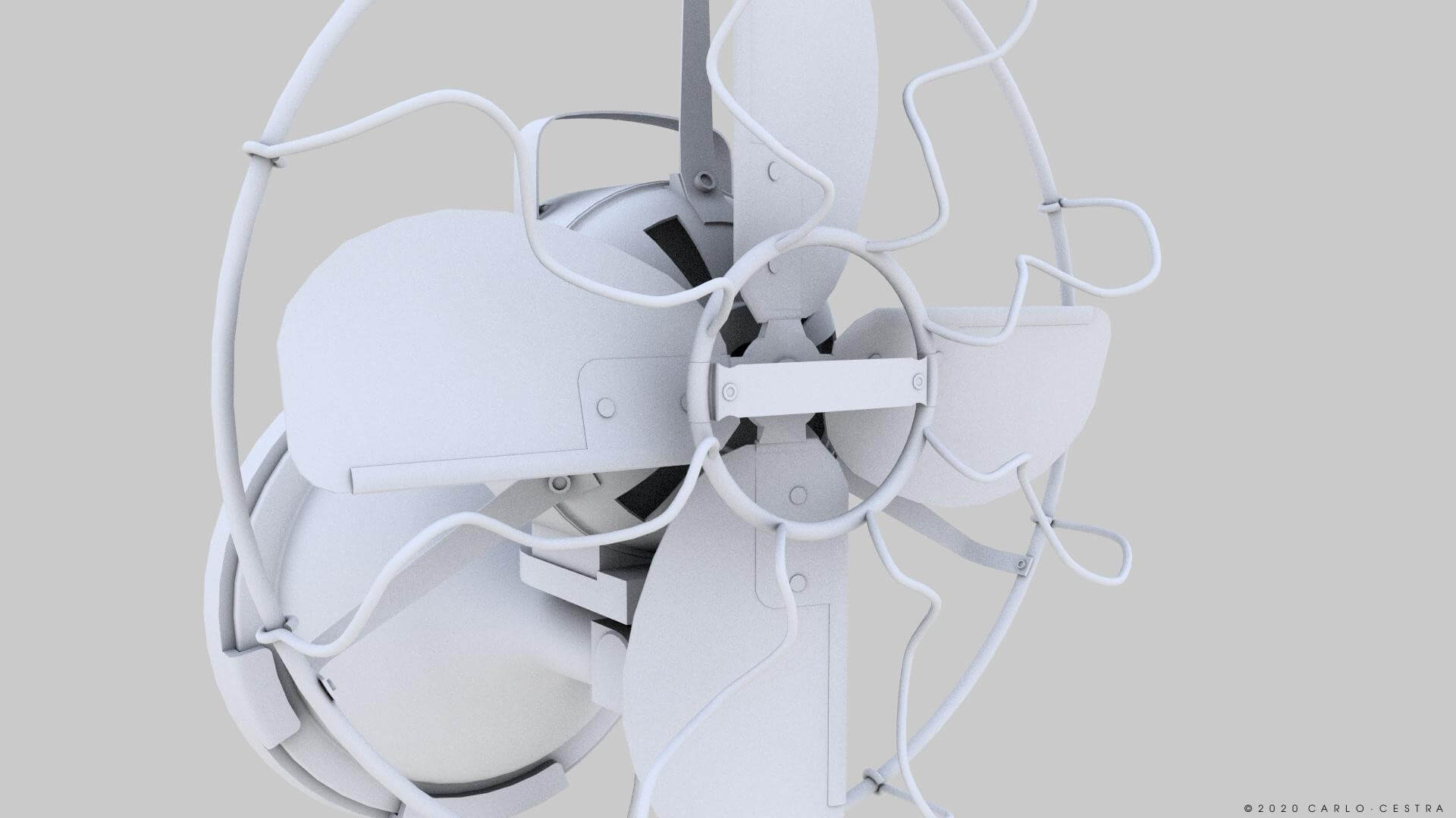 Vintage 40s Cooling Fan - 3D Model by Carlo Cestra