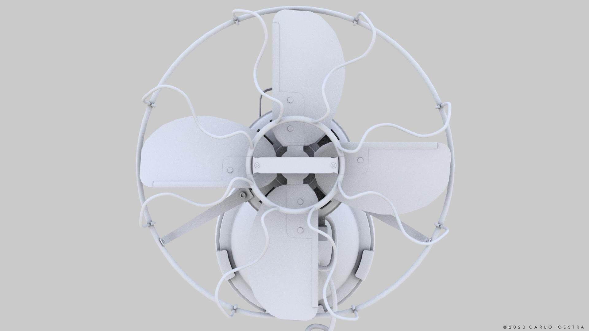 Vintage 40s Cooling Fan - 3D Model by Carlo Cestra