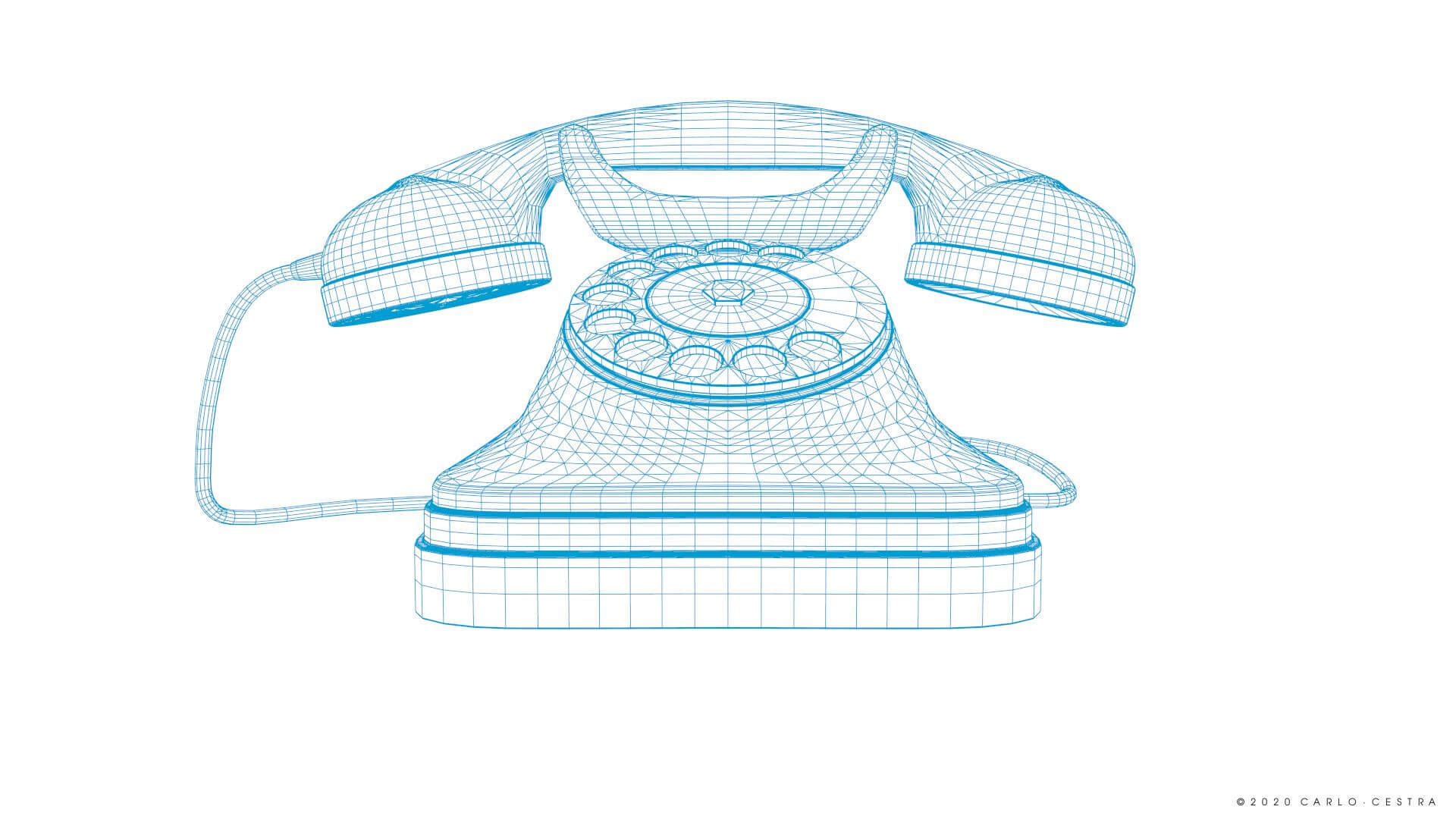 Vintage Telephone - 3D Model by Carlo Cestra