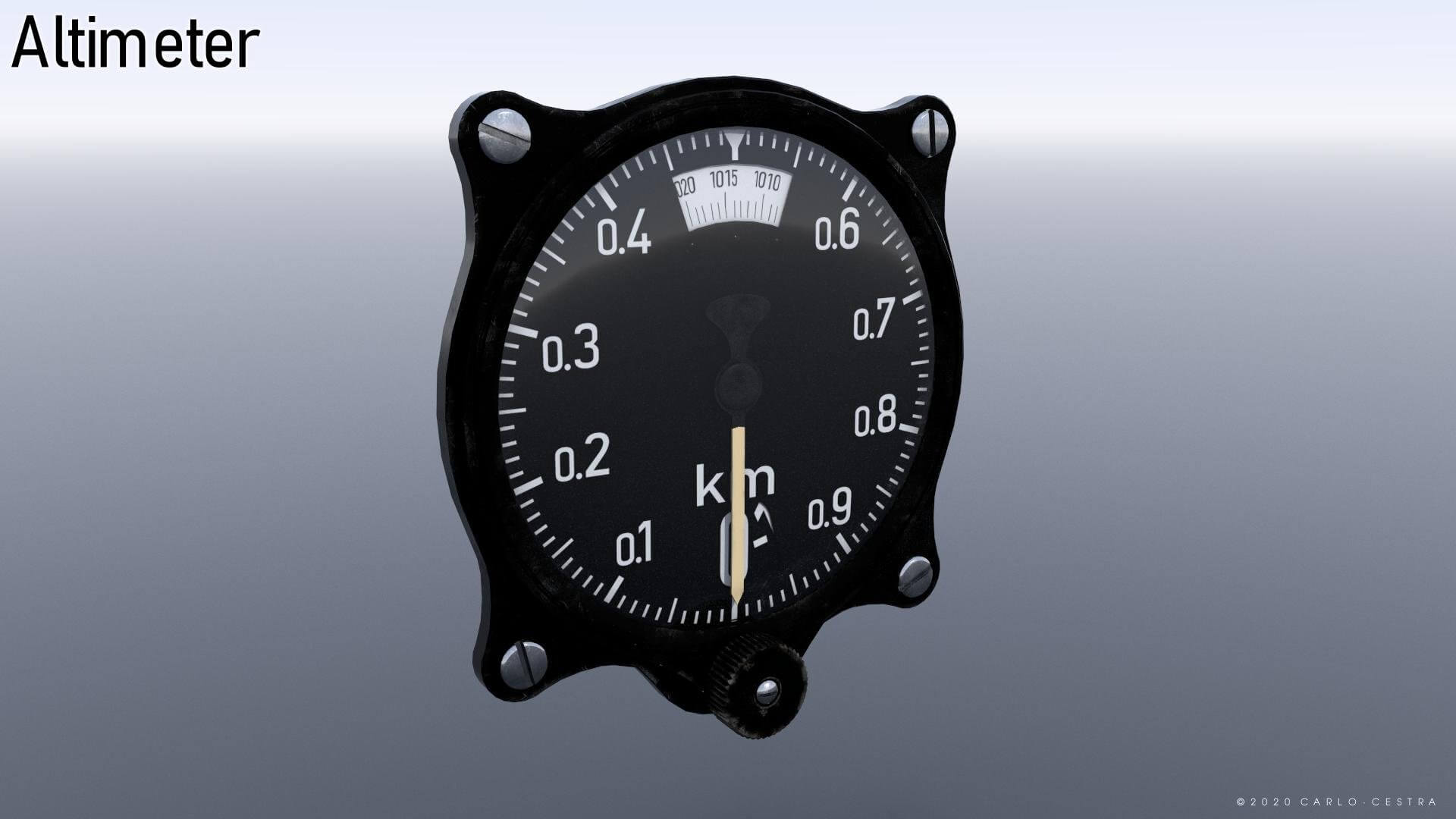 WW2 German Flight Instruments Pack - 3D Model by Carlo Cestra