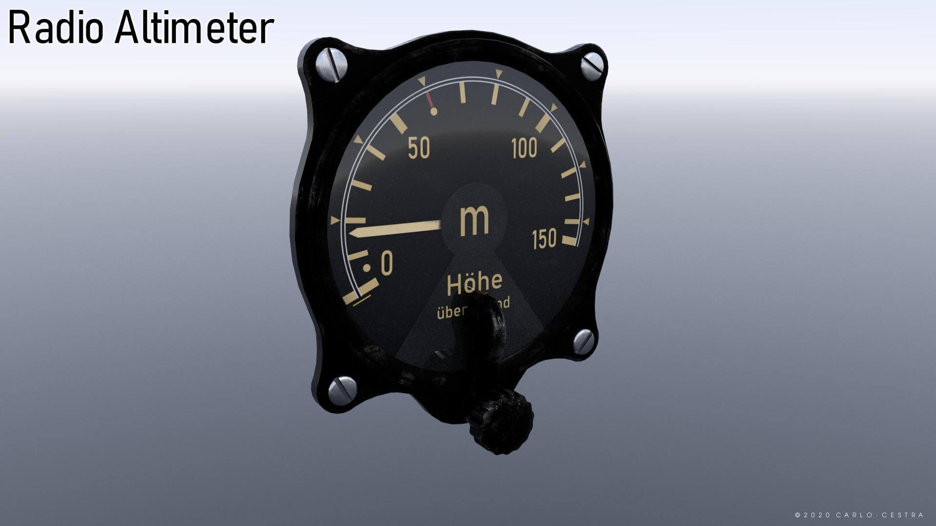 WW2 German Flight Instruments Pack - 3D Model by Carlo Cestra