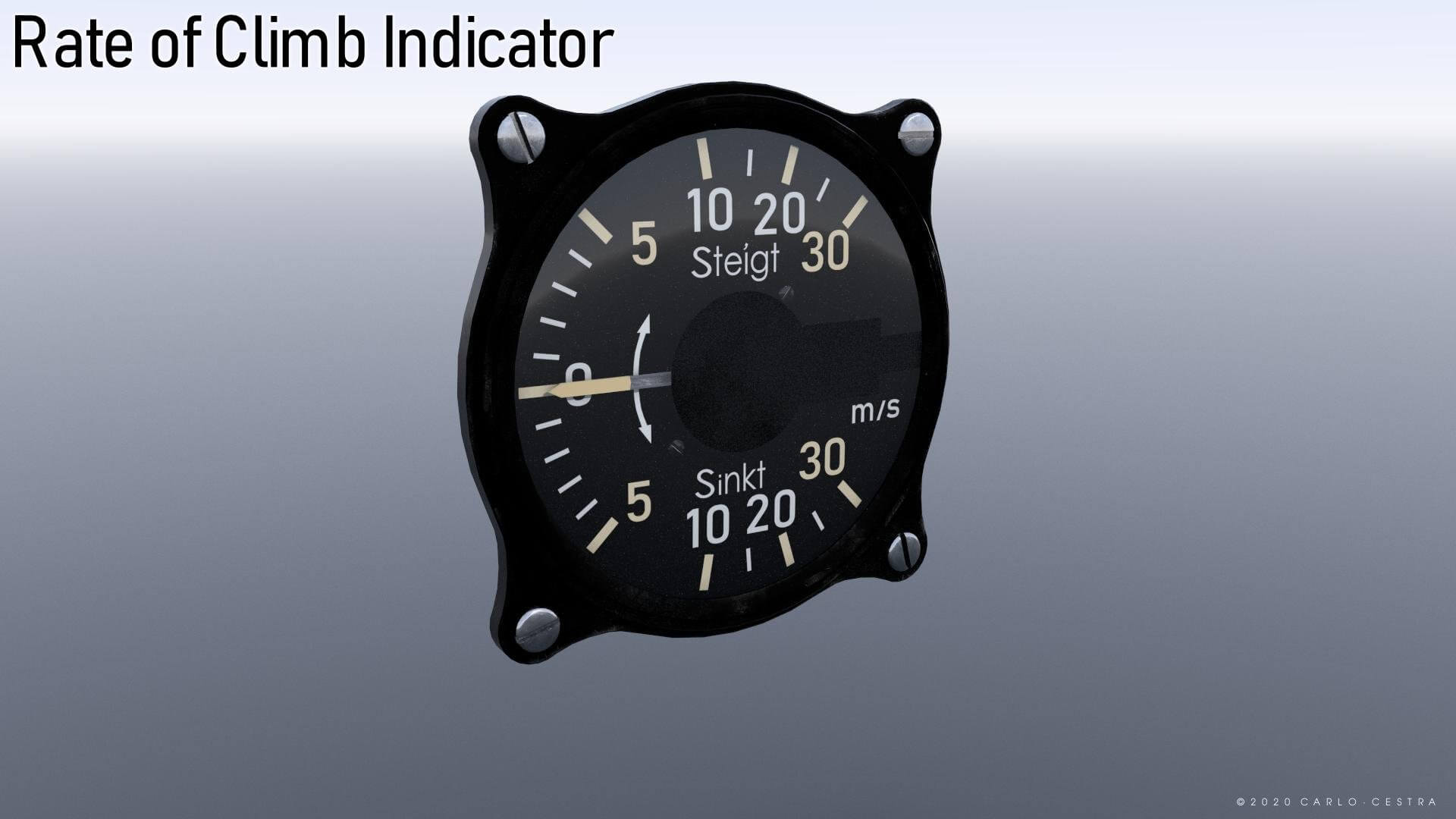 WW2 German Flight Instruments Pack - 3D Model by Carlo Cestra