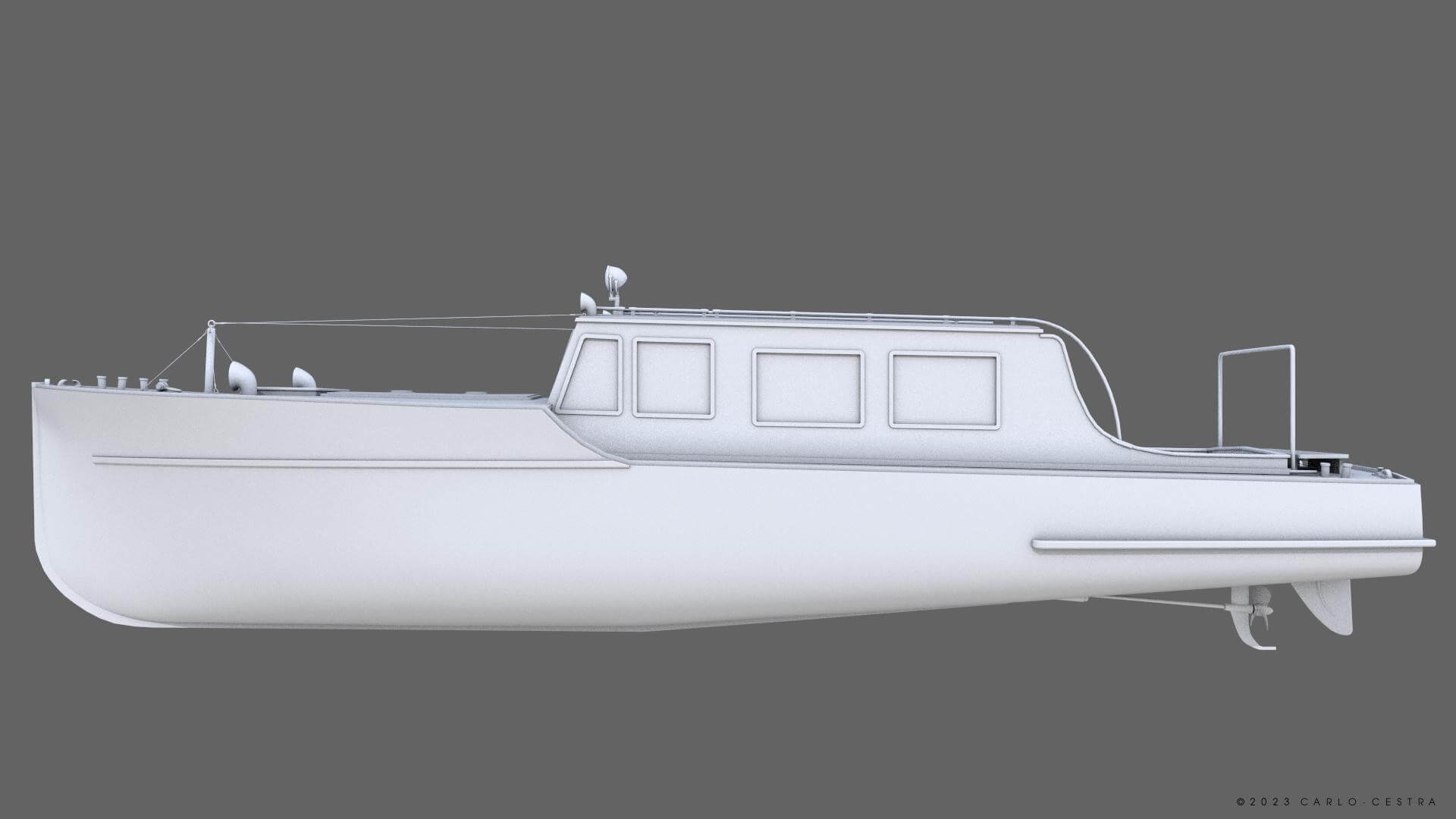 WW2 Italian 10M Motorboat - 3D Model by Carlo Cestra