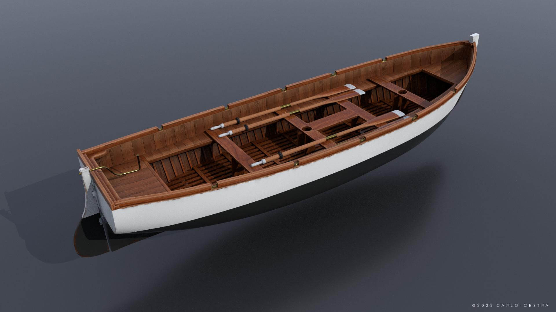 WW2 Italian 8.6 Meters Lifeboat - 3D Model by Carlo Cestra