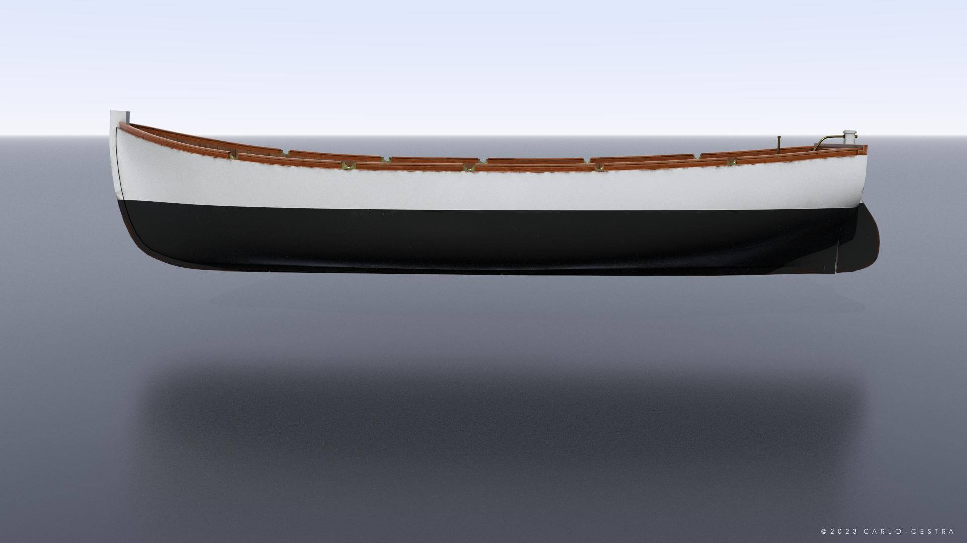 WW2 Italian 8.6 Meters Lifeboat - 3D Model by Carlo Cestra