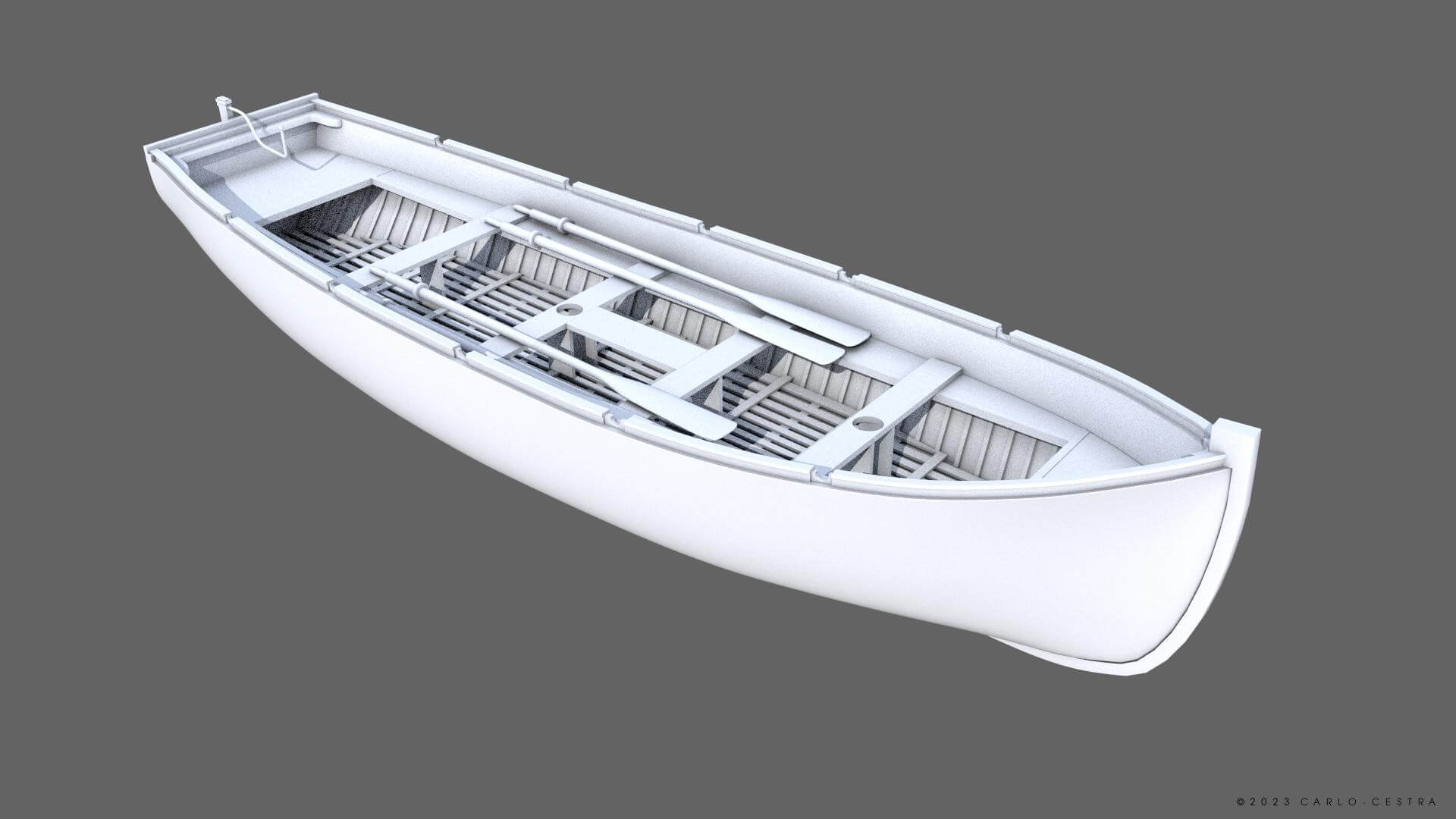 WW2 Italian 8.6 Meters Lifeboat - 3D Model by Carlo Cestra