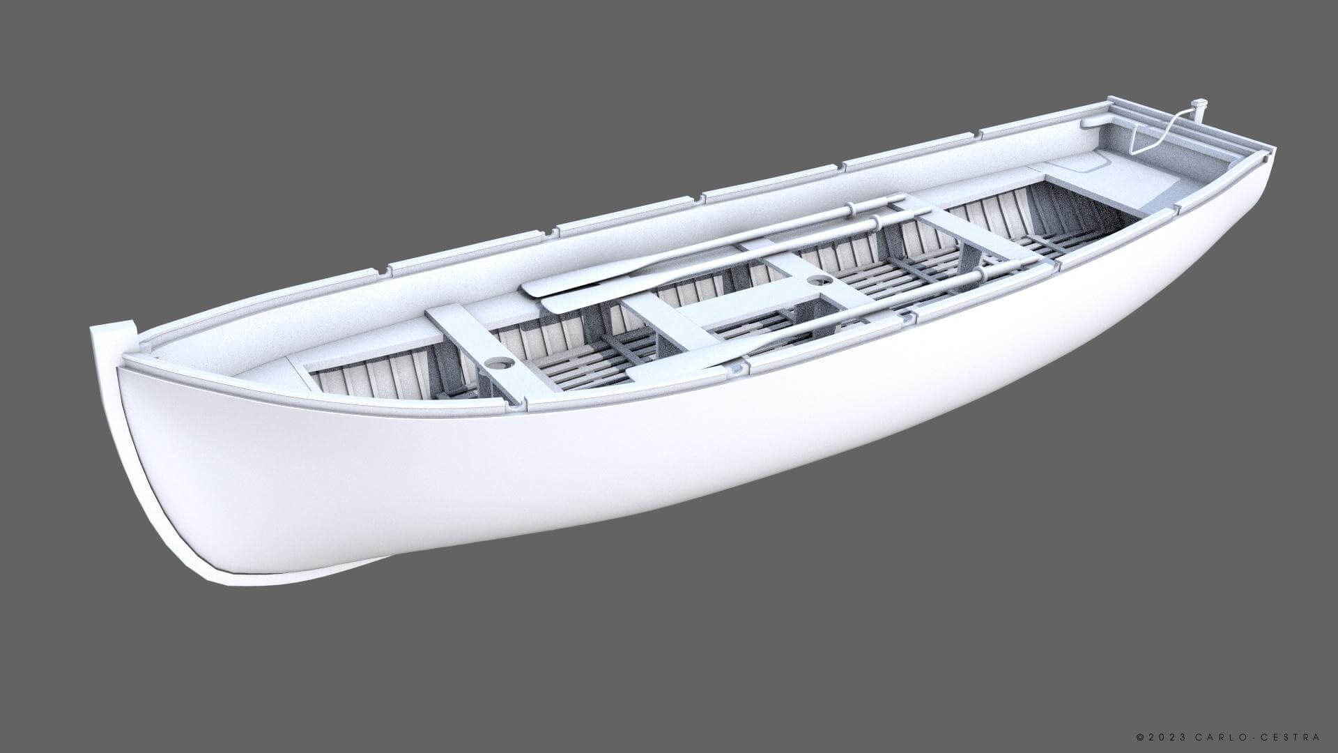 WW2 Italian 8.6 Meters Lifeboat - 3D Model by Carlo Cestra
