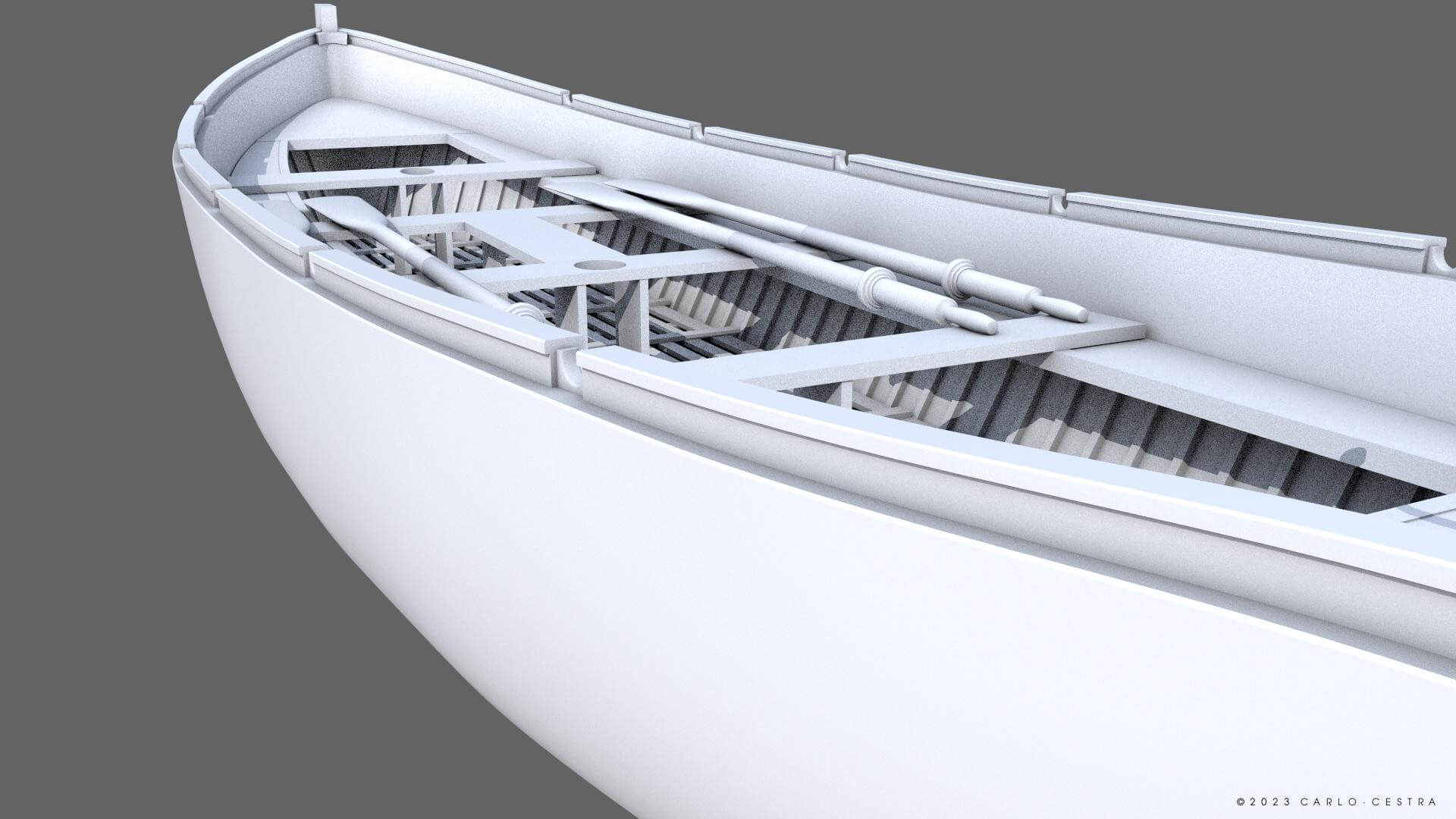 WW2 Italian 8.6 Meters Lifeboat - 3D Model by Carlo Cestra