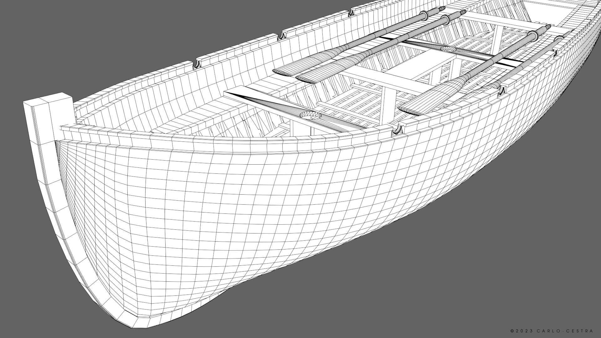 WW2 Italian 8.6 Meters Lifeboat - 3D Model by Carlo Cestra