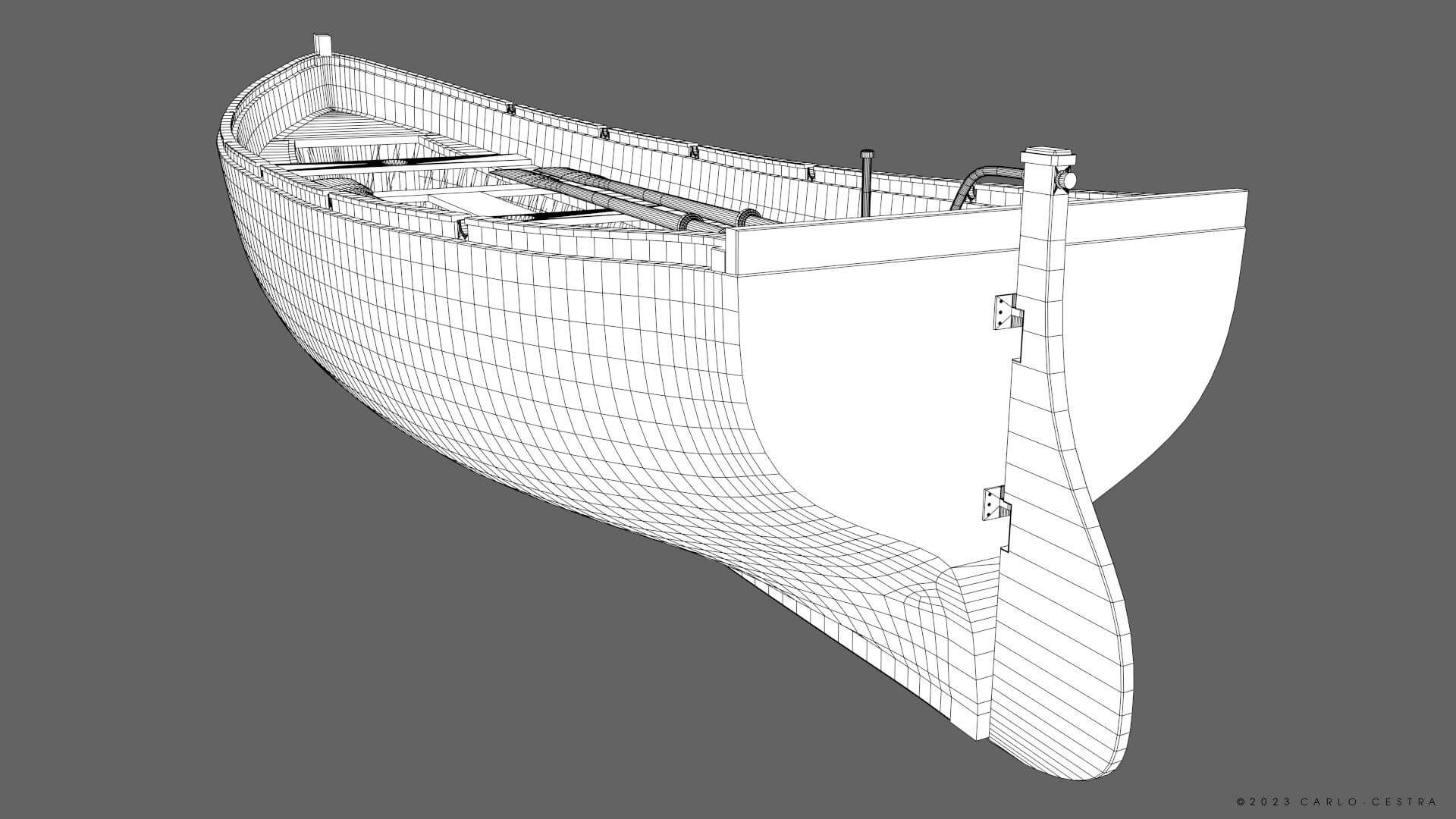 WW2 Italian 8.6 Meters Lifeboat - 3D Model by Carlo Cestra