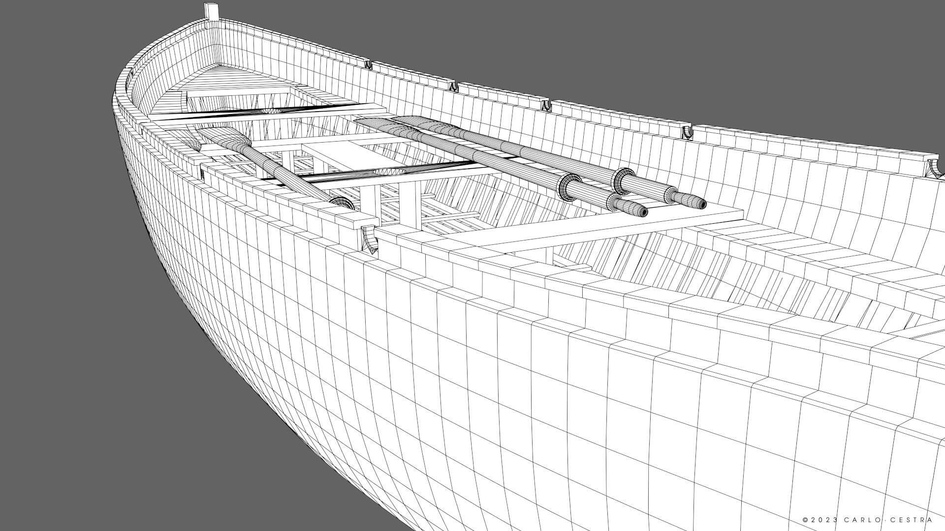 WW2 Italian 8.6 Meters Lifeboat - 3D Model by Carlo Cestra