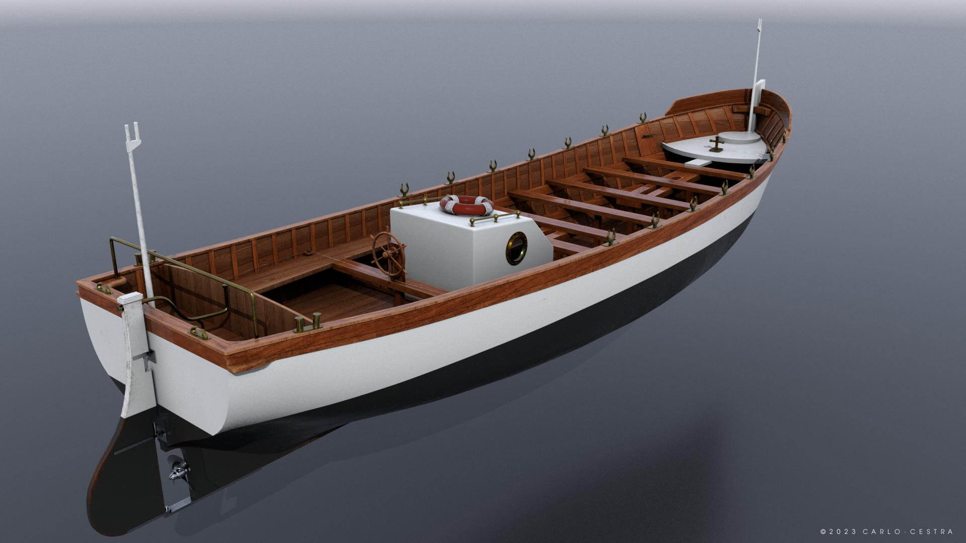 WW2 Italian 13M Motorboat - 3D Model by Carlo Cestra