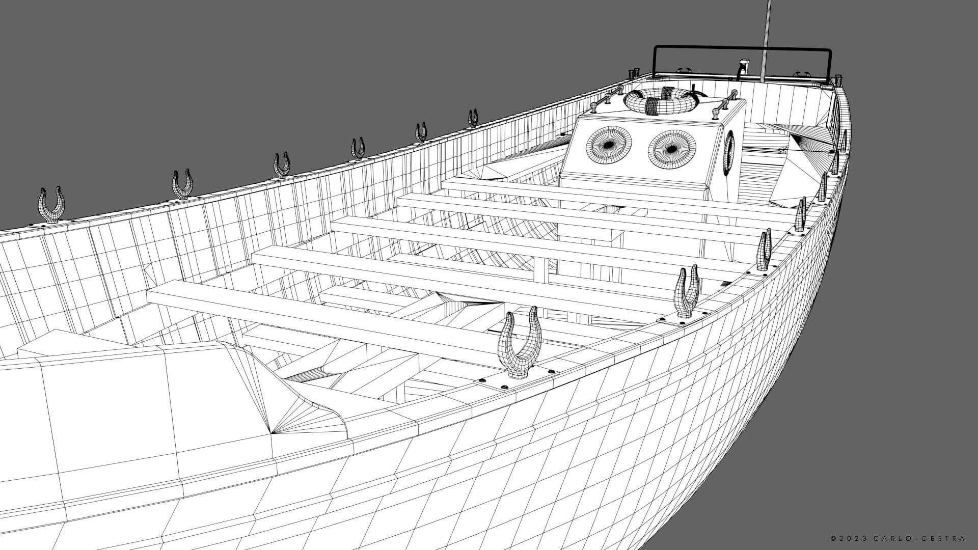 WW2 Italian 13M Motorboat - 3D Model by Carlo Cestra