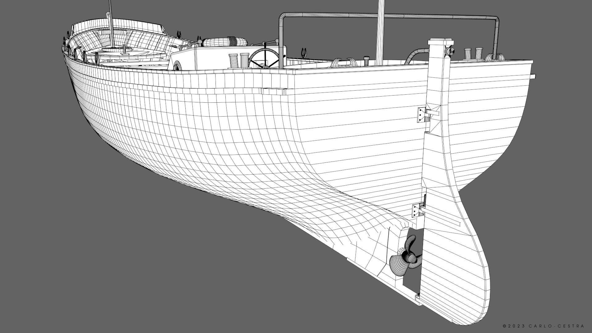 WW2 Italian 13M Motorboat - 3D Model by Carlo Cestra