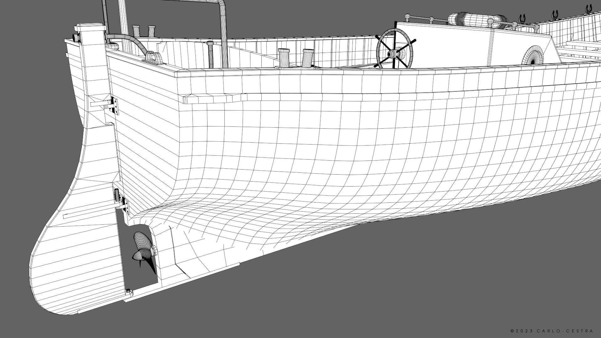 WW2 Italian 13M Motorboat - 3D Model by Carlo Cestra