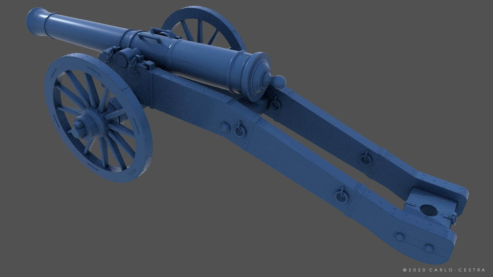 XVIII Century Cannon - 3D Model by Carlo Cestra