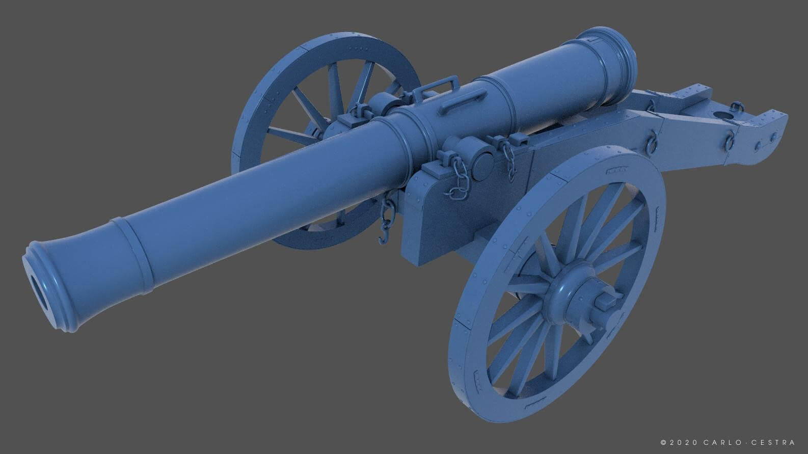 XVIII Century Cannon - 3D Model by Carlo Cestra