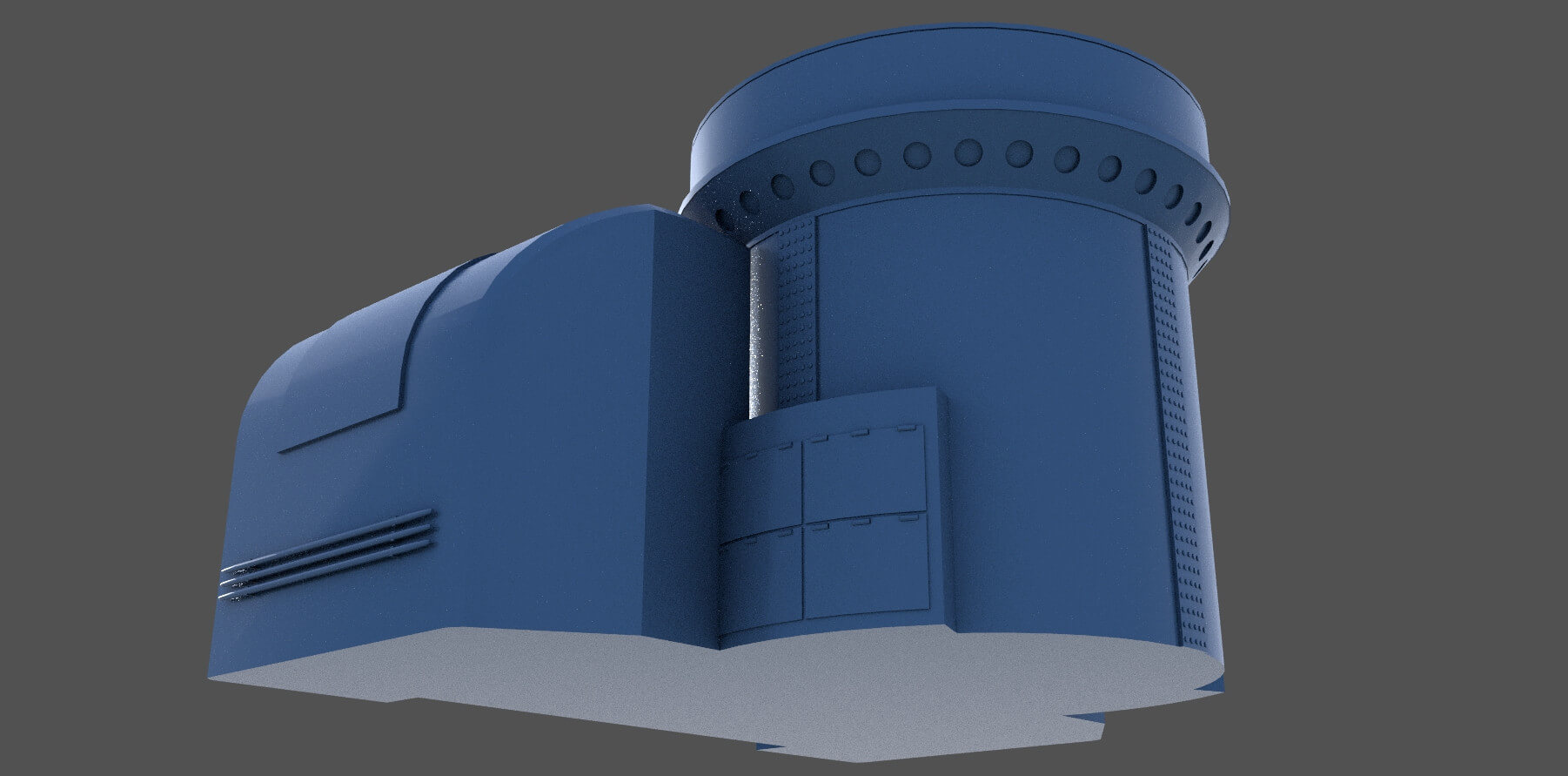 Yamato Nendo Shiki Bow Barbette 1/100 Scale - 3D Model by Carlo Cestra