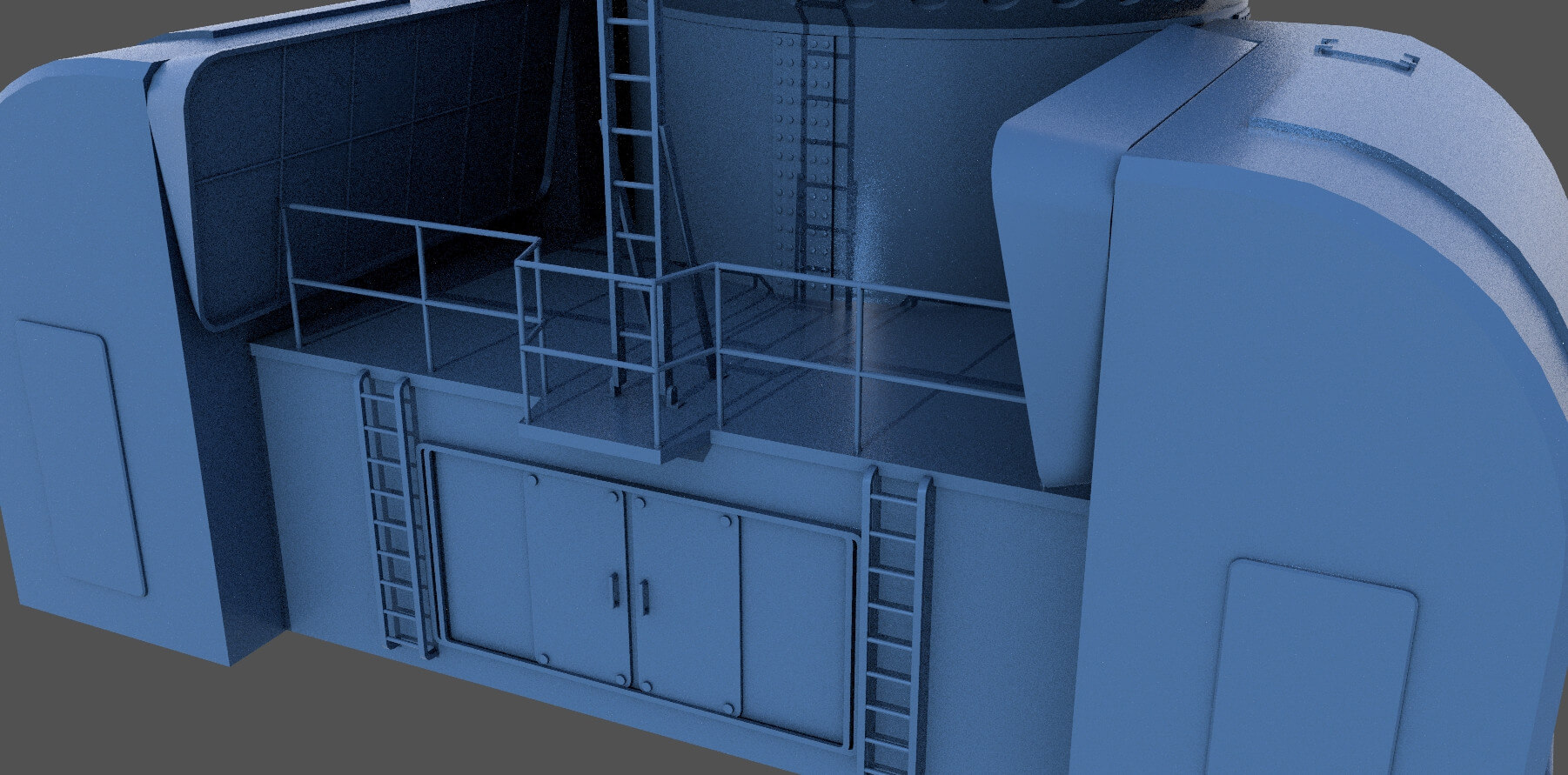 Yamato Nendo Shiki Bow Barbette 1/100 Scale - 3D Model by Carlo Cestra