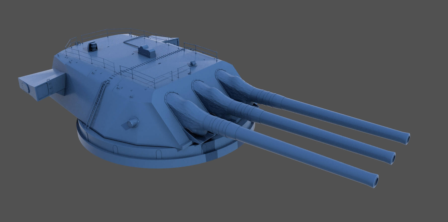 Yamato Type94 46cm Turrets -1-100 Scale 3D Model by Carlo Cestra