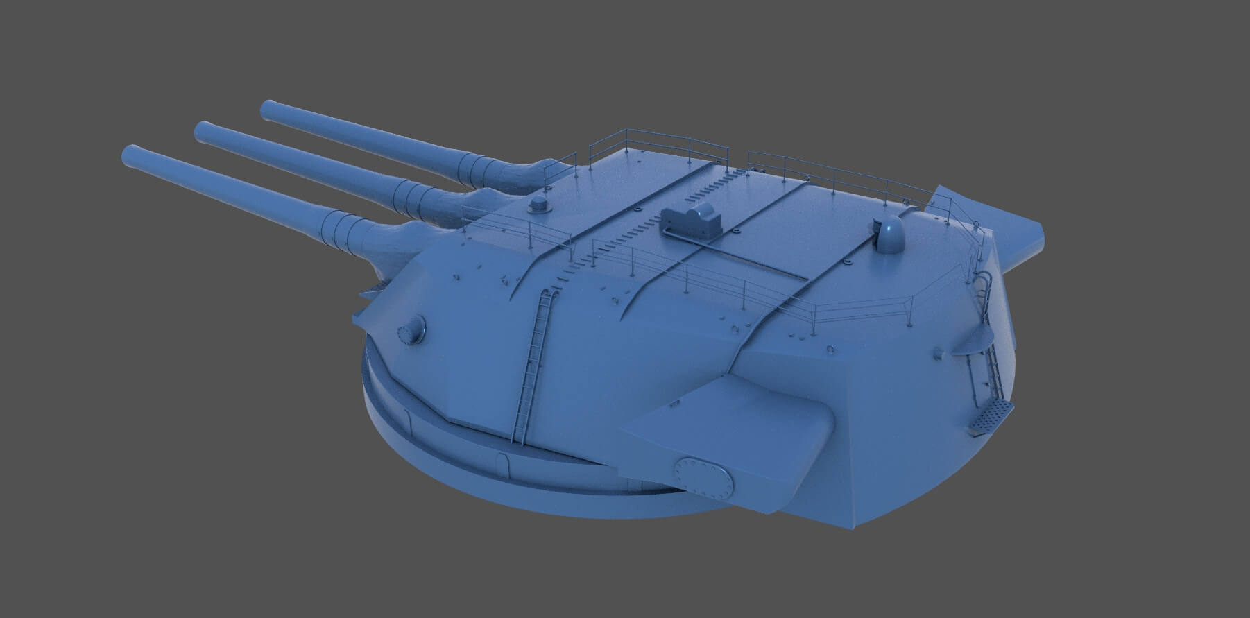 Yamato Type94 46cm Turrets -1-100 Scale 3D Model by Carlo Cestra