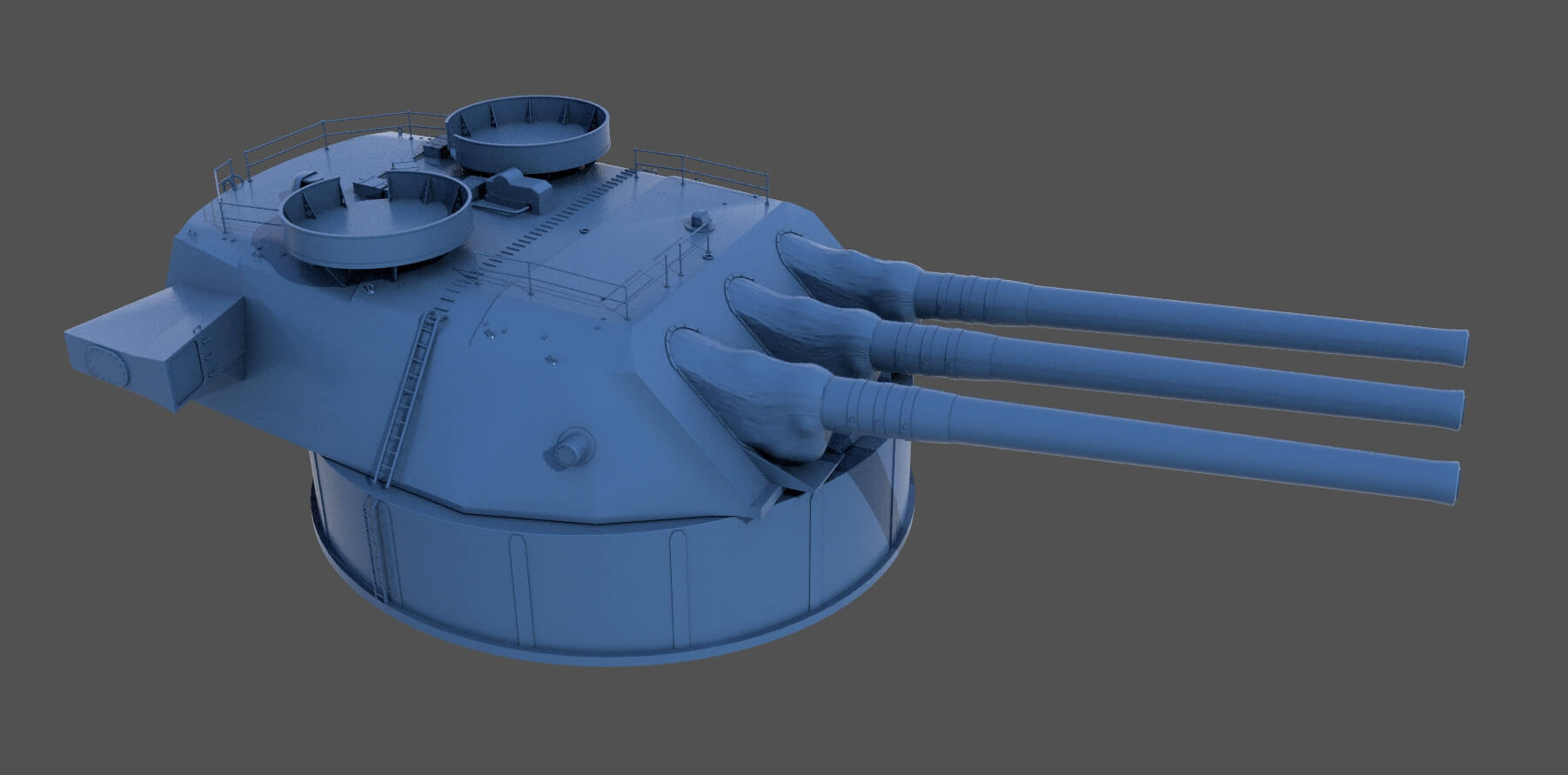 Yamato Type94 46cm Turrets -1-100 Scale 3D Model by Carlo Cestra