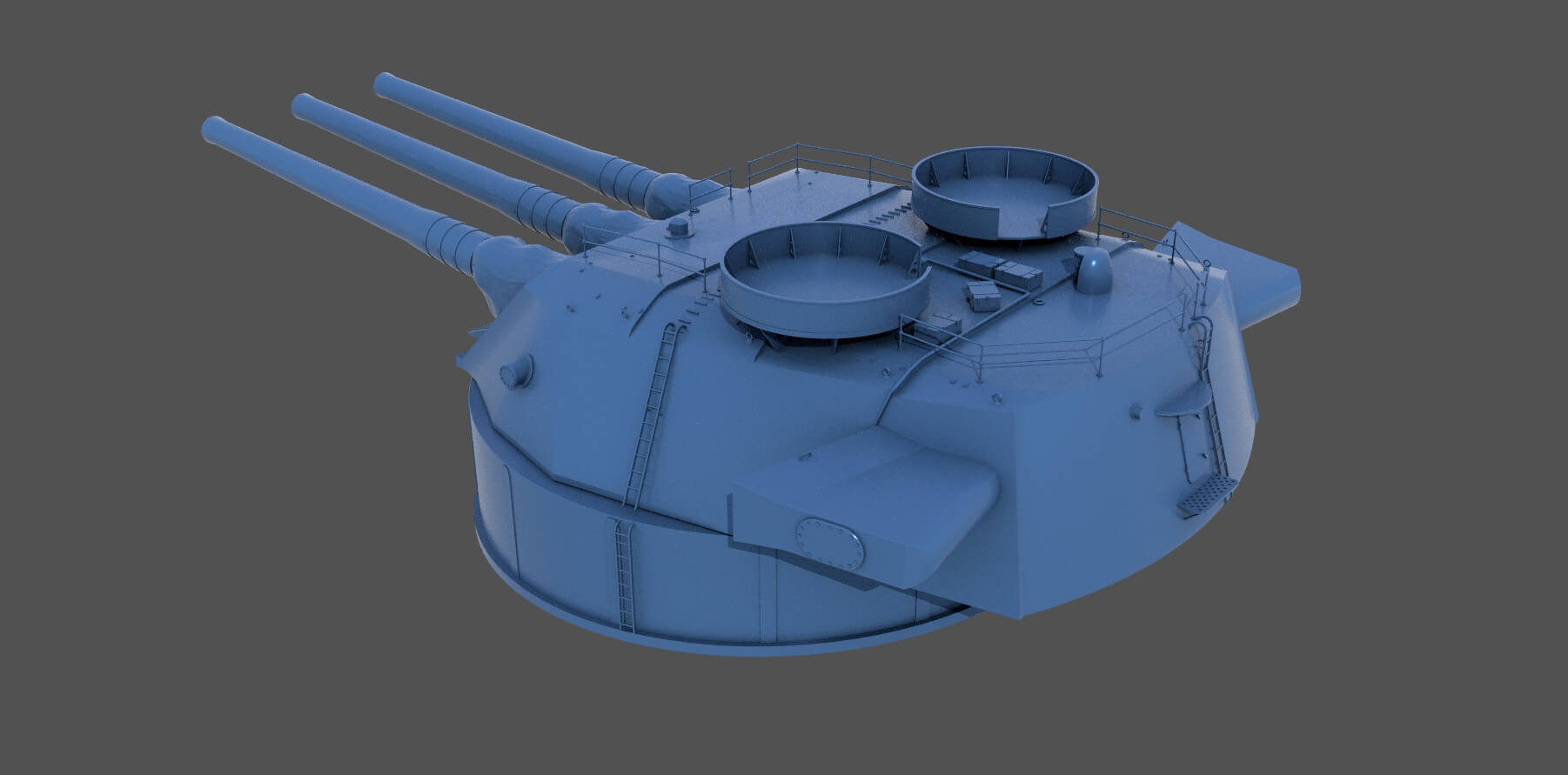 Yamato Type94 46cm Turrets -1-100 Scale 3D Model by Carlo Cestra