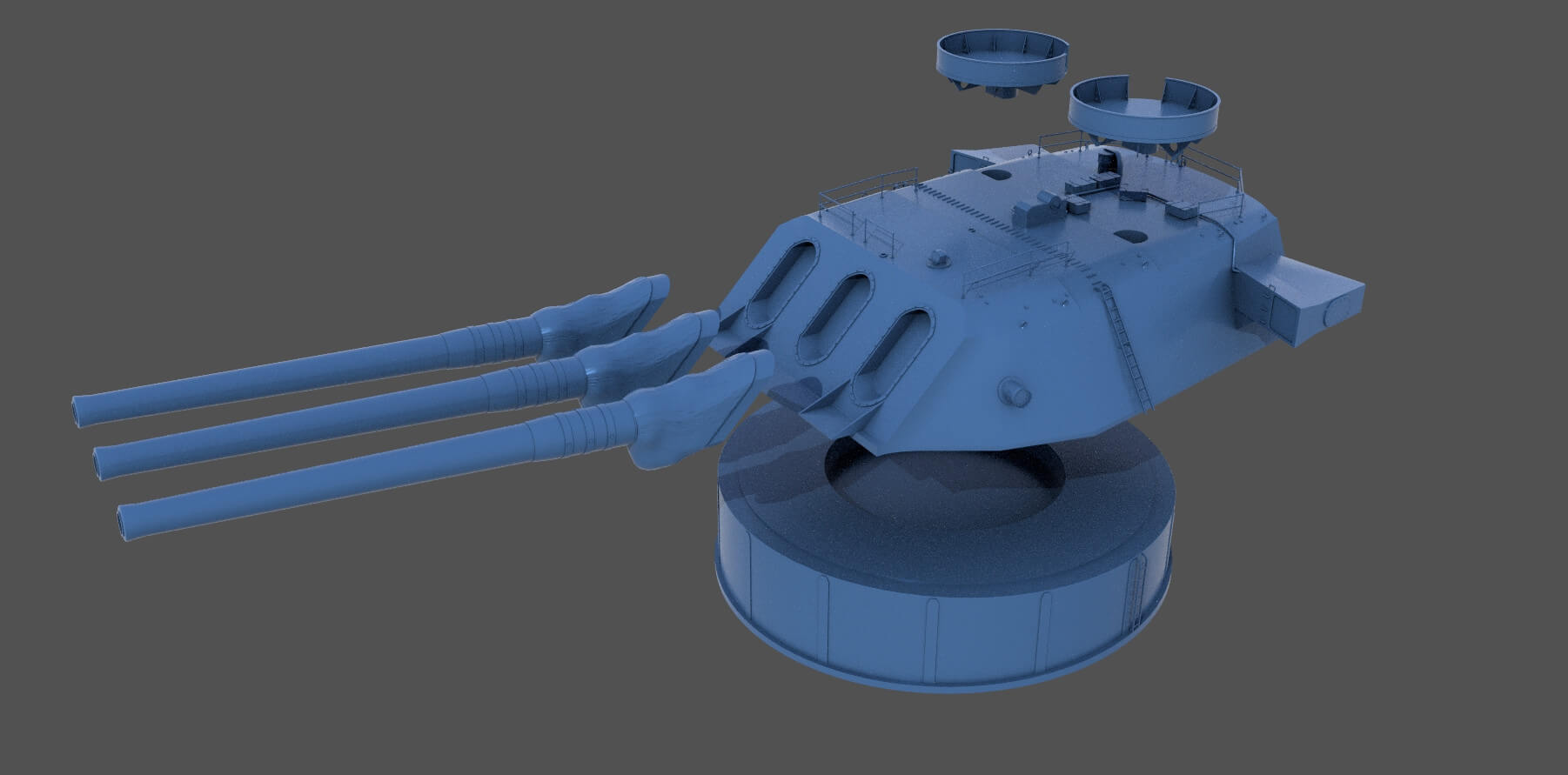 Yamato Type94 46cm Turrets -1-100 Scale 3D Model by Carlo Cestra