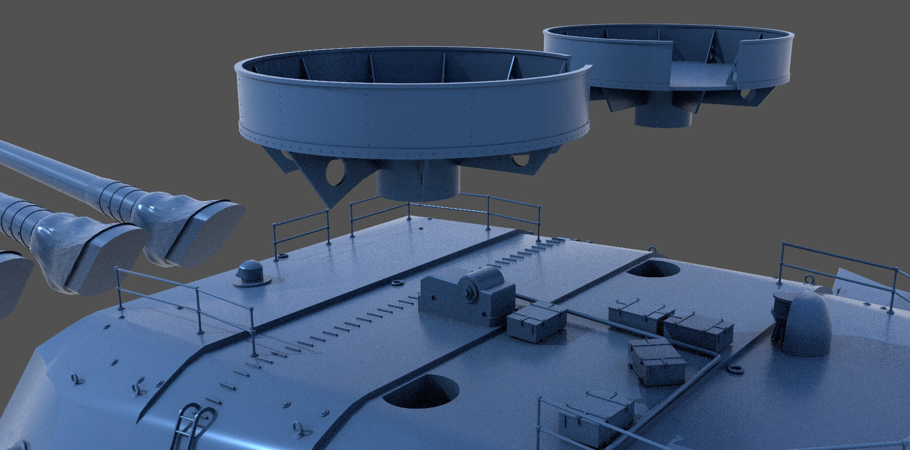 Yamato Type94 46cm Turrets -1-100 Scale 3D Model by Carlo Cestra
