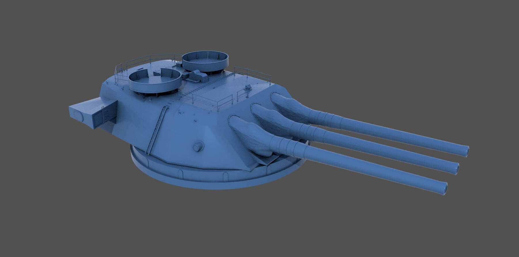 Yamato Type94 46cm Turrets -1-100 Scale 3D Model by Carlo Cestra