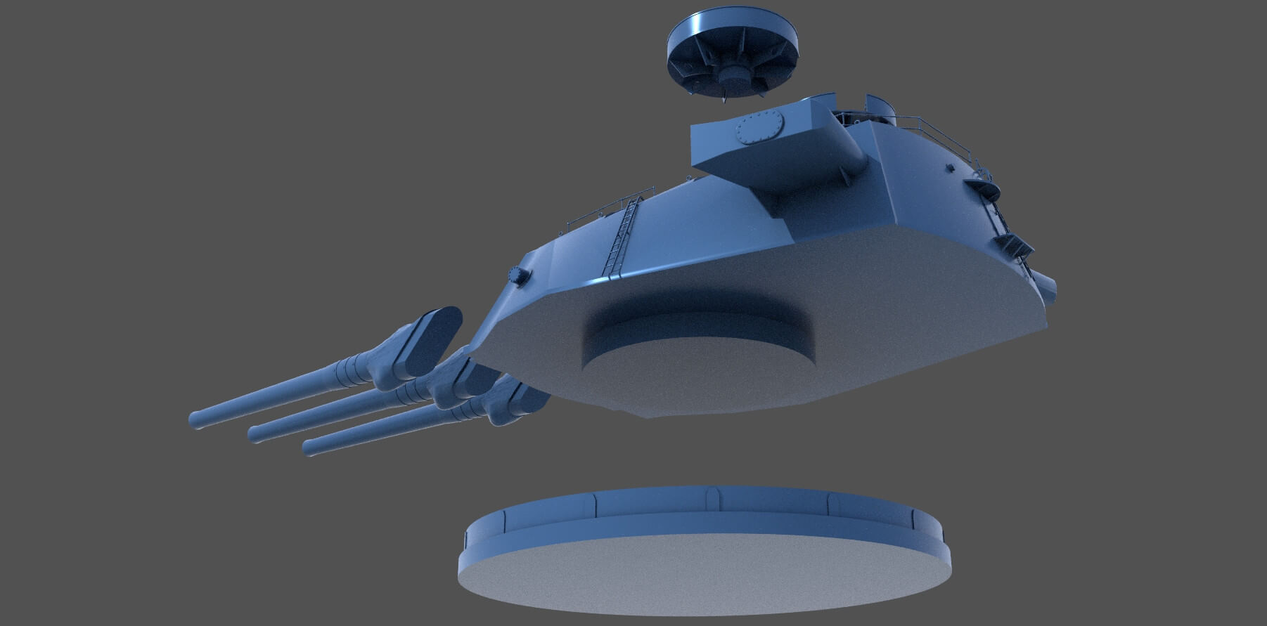 Yamato Type94 46cm Turrets -1-100 Scale 3D Model by Carlo Cestra