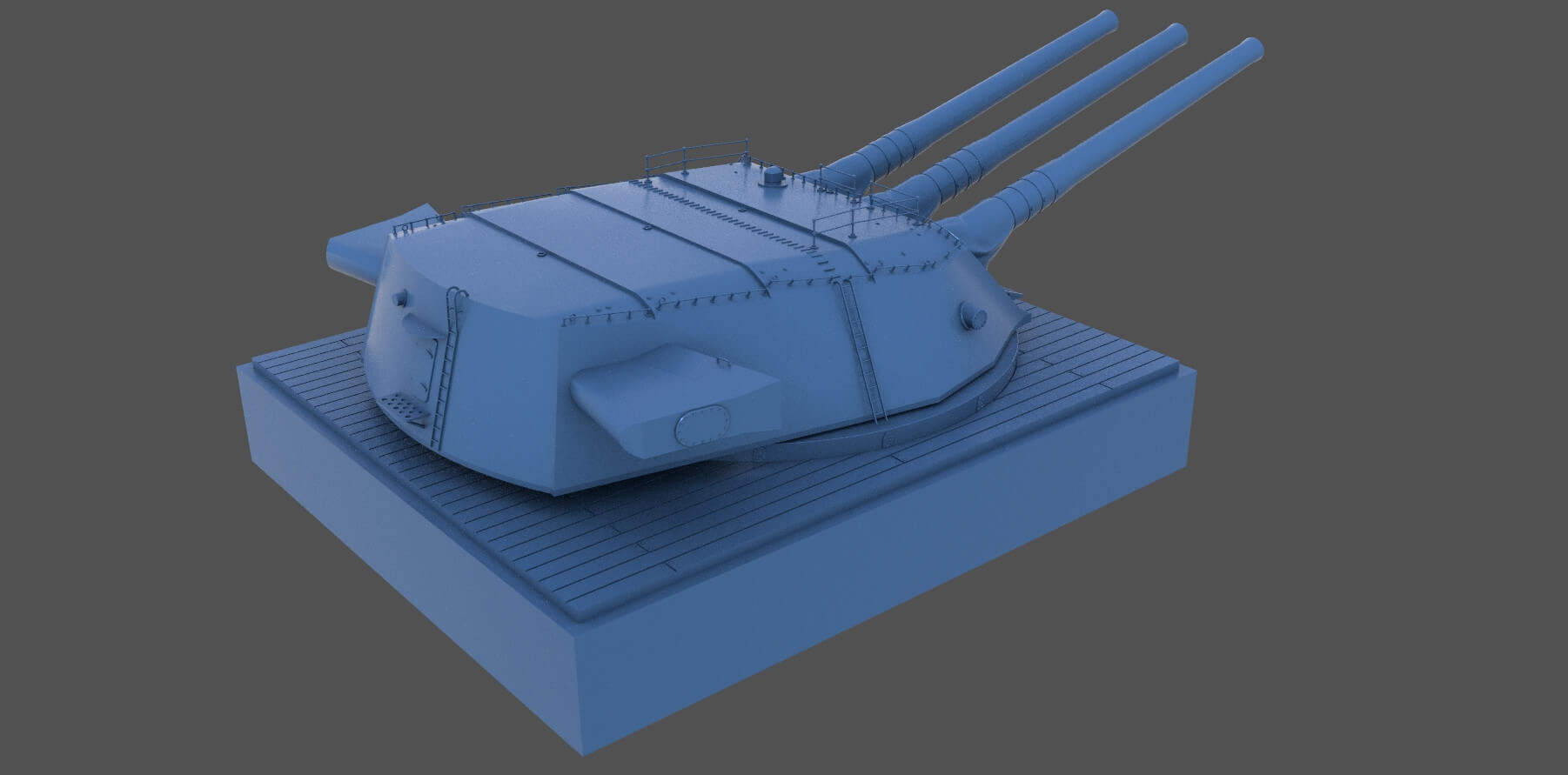 Yamato Type94 Main Turret 1/72 Scale - 3D Model by Carlo Cestra