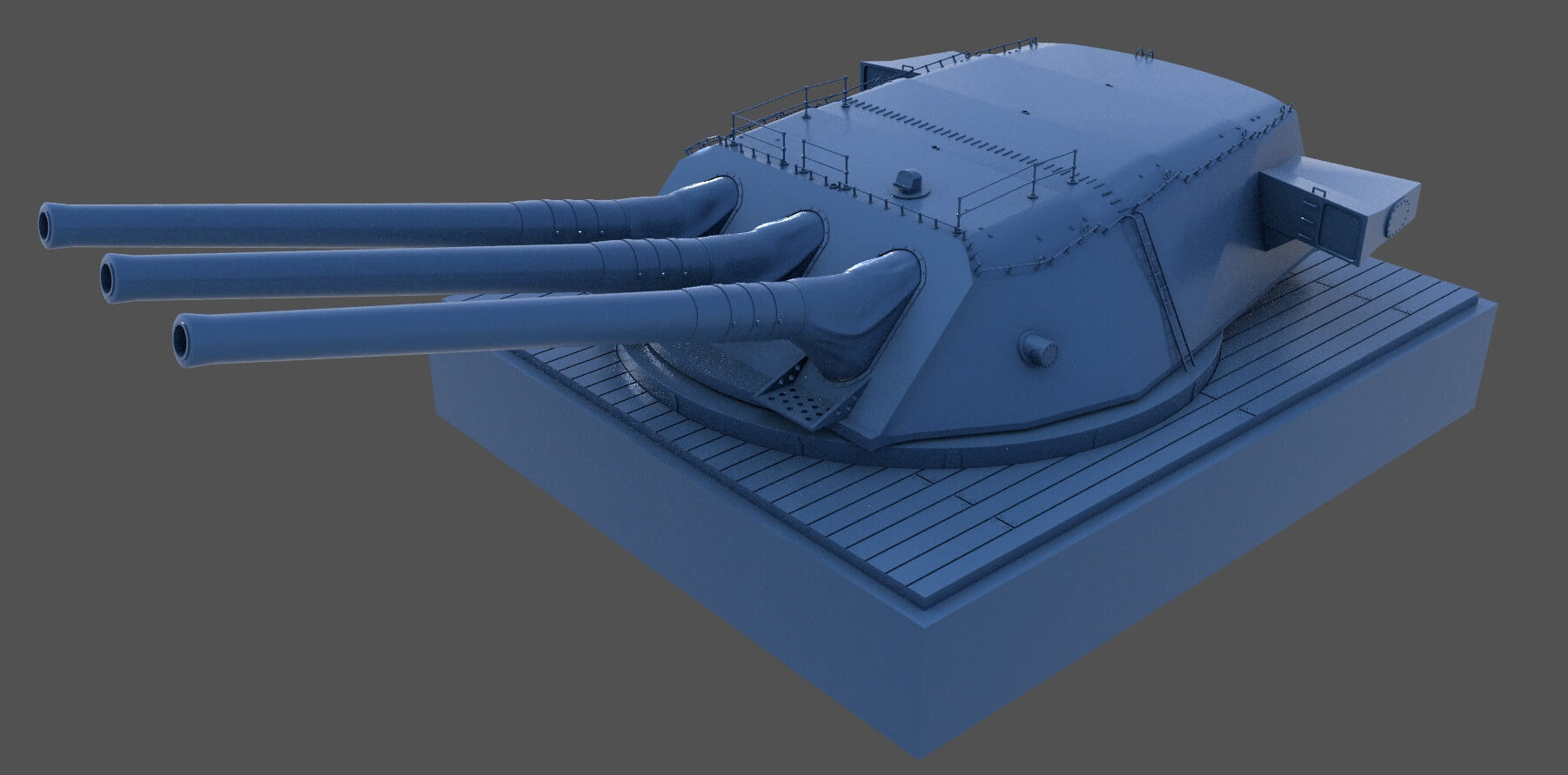 Yamato Type94 Main Turret 1/72 Scale - 3D Model by Carlo Cestra