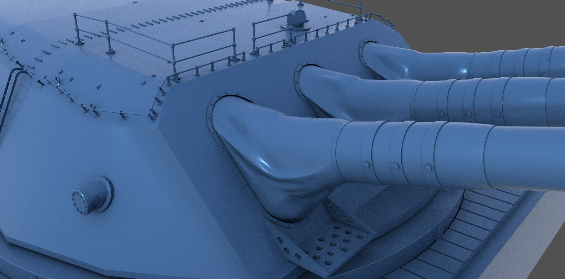 Yamato Type94 Main Turret 1/72 Scale - 3D Model by Carlo Cestra