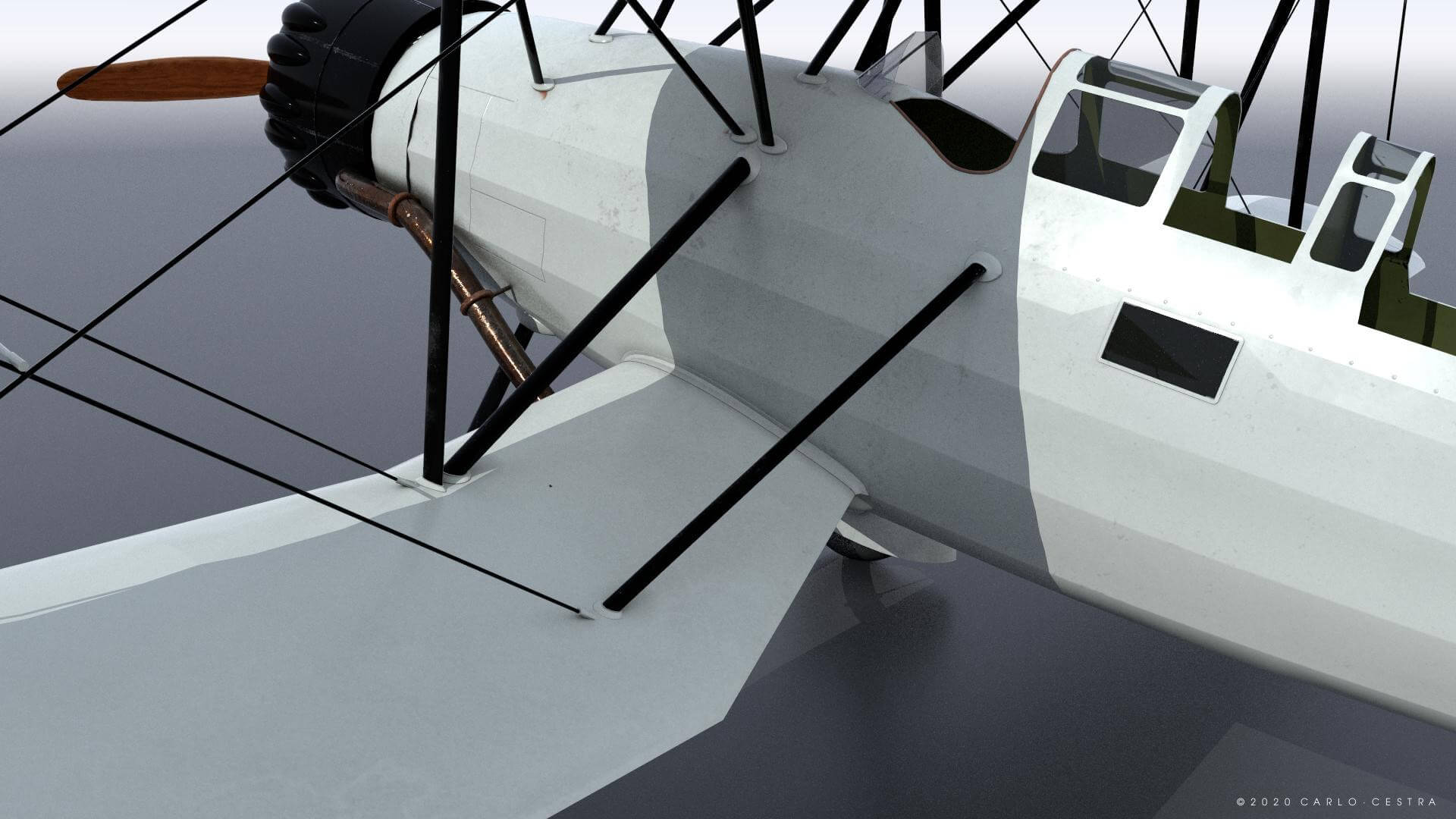 Yokosuka B4Y Ha-327 - Rigged 3D Model by Carlo Cestra