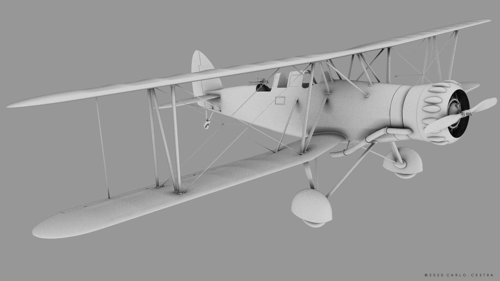 Yokosuka B4Y Ha-327 - Rigged 3D Model by Carlo Cestra