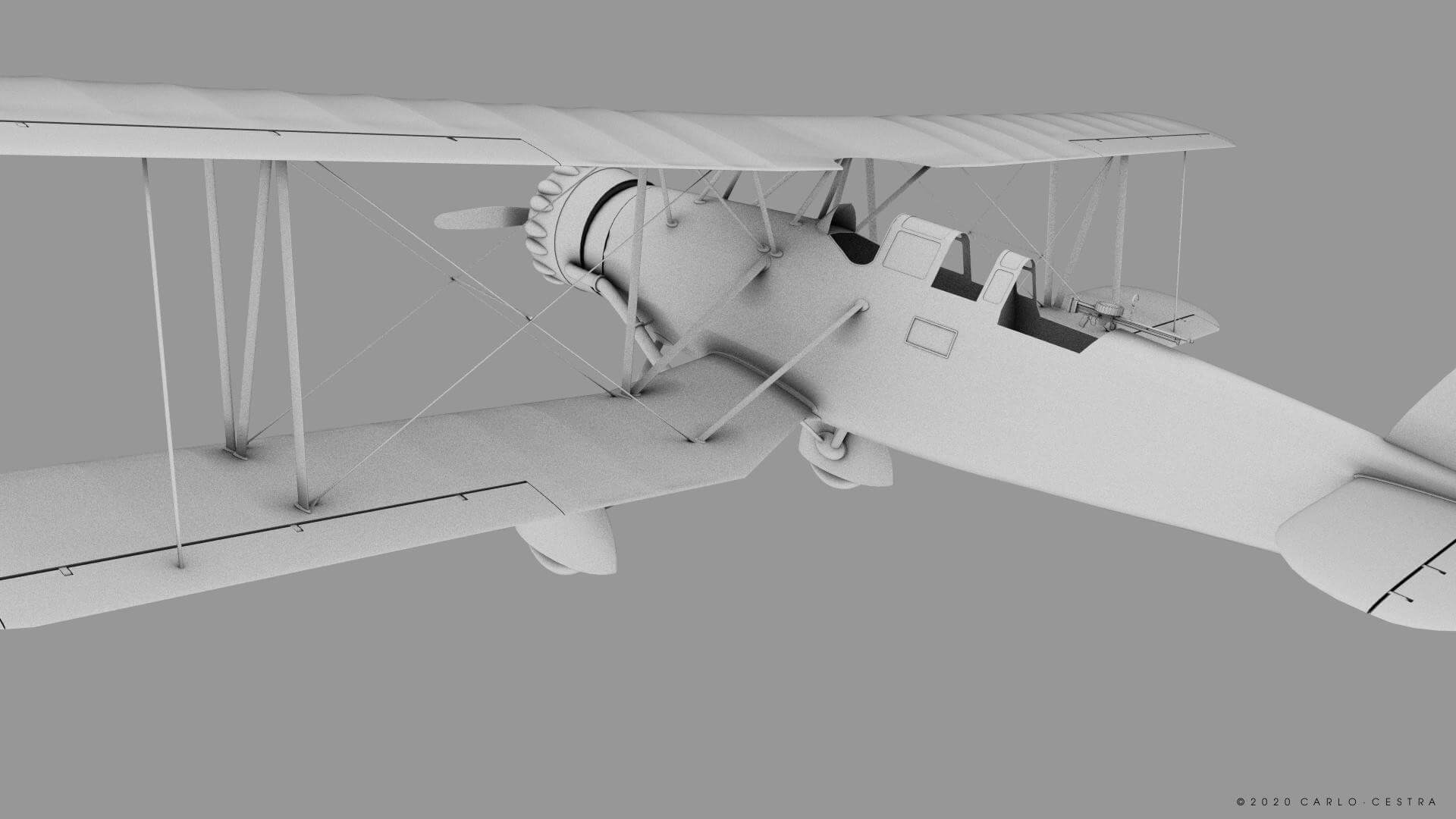 Yokosuka B4Y Ha-327 - Rigged 3D Model by Carlo Cestra