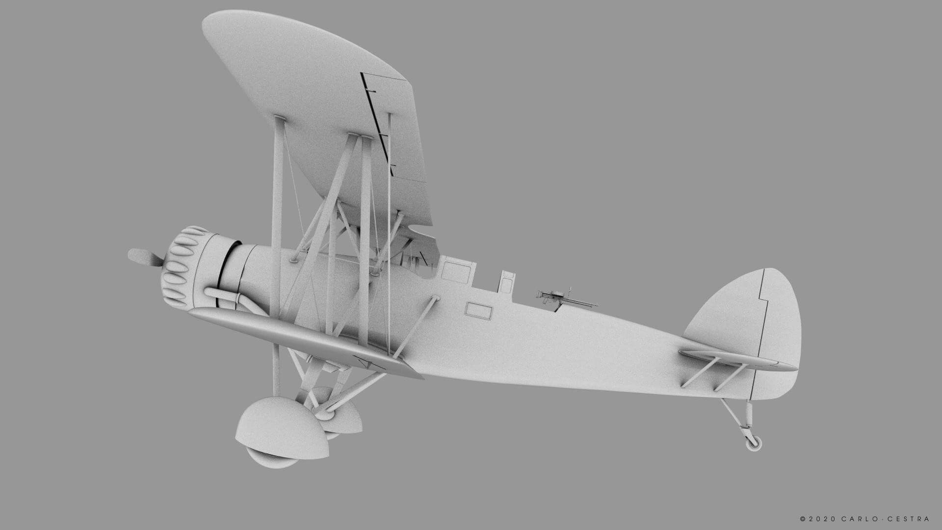 Yokosuka B4Y Ha-327 - Rigged 3D Model by Carlo Cestra