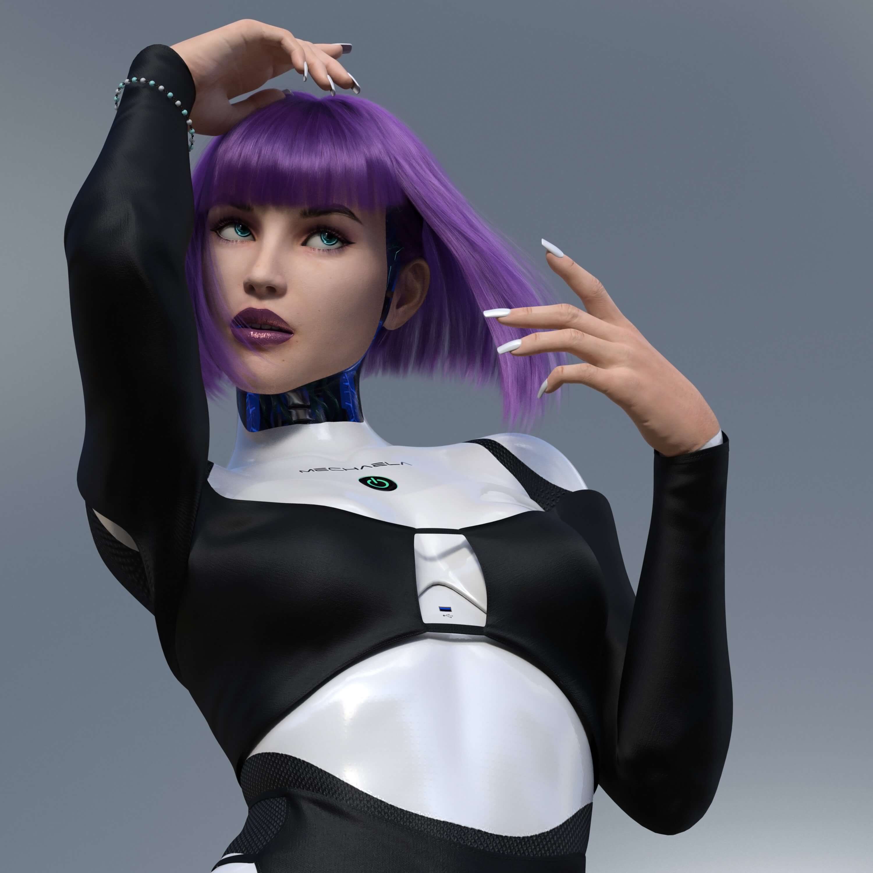 PURPLE 3D Render, Digital Art by carlomolinari