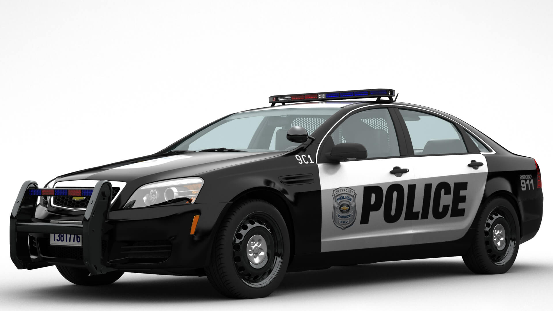 Chevrolet Caprice Police Patrol - 3D Model by Carmodels3D