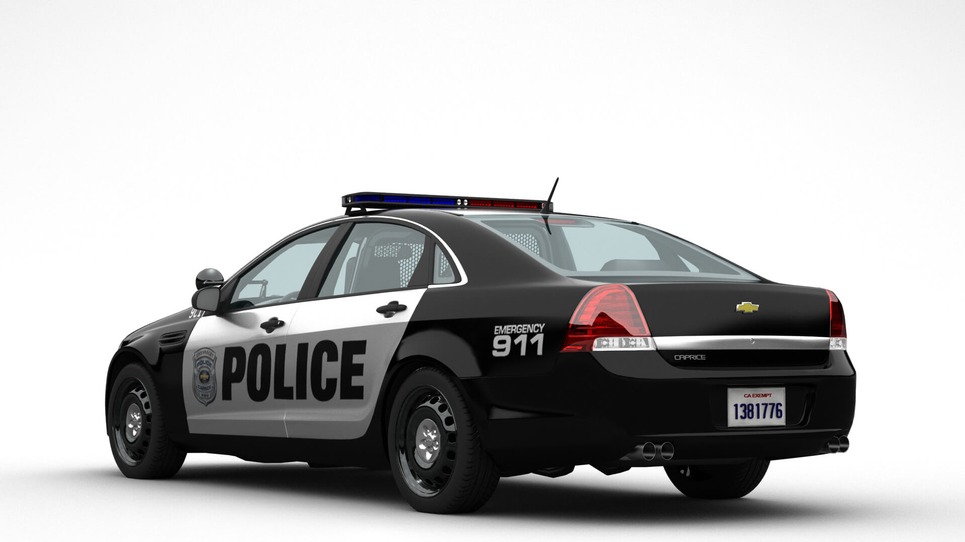 Chevrolet Caprice Police Patrol - 3D Model by Carmodels3D