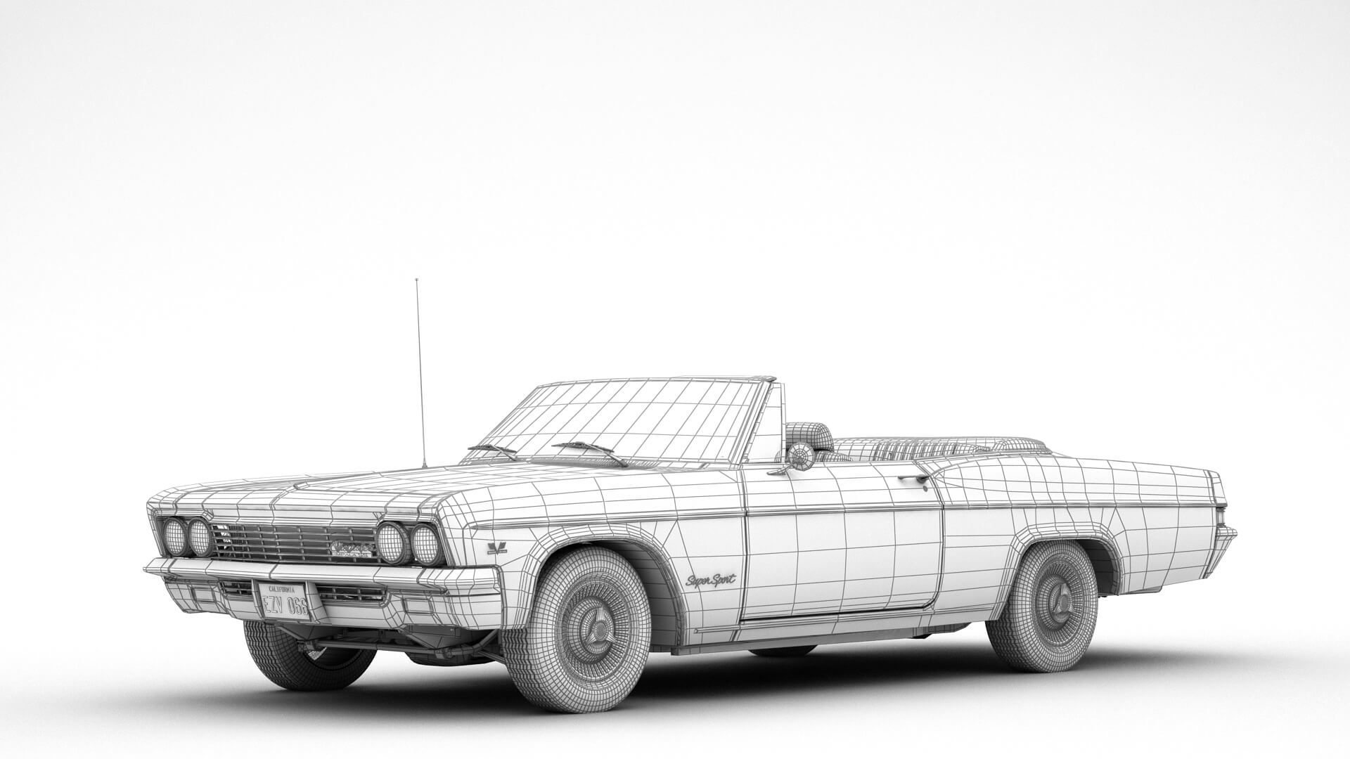 Chevrolet Impala Convertible 1966 - 3D Model by Carmodels3D