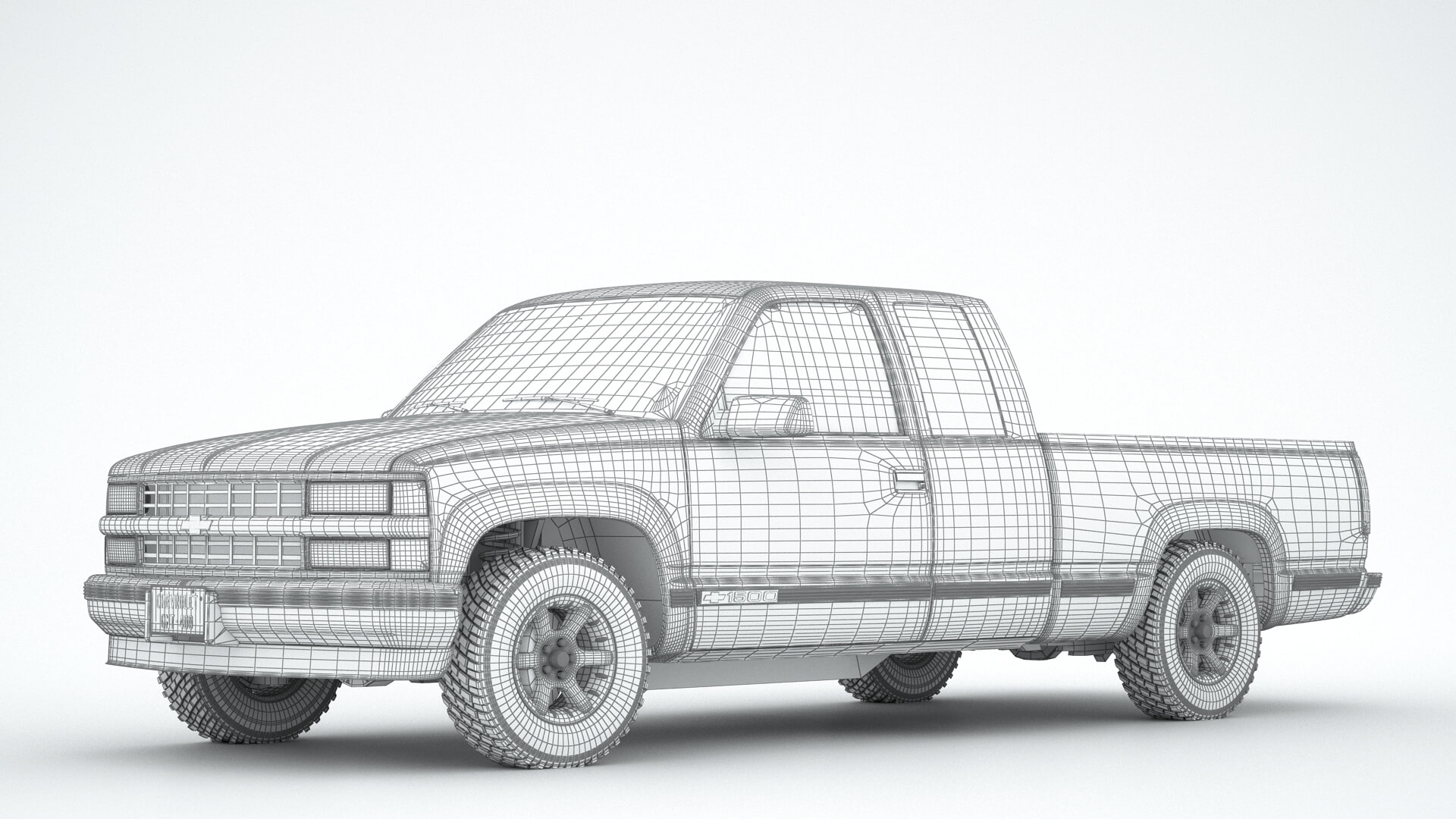 Chevrolet Silverado Extended Cab - 3D Model by Carmodels3D