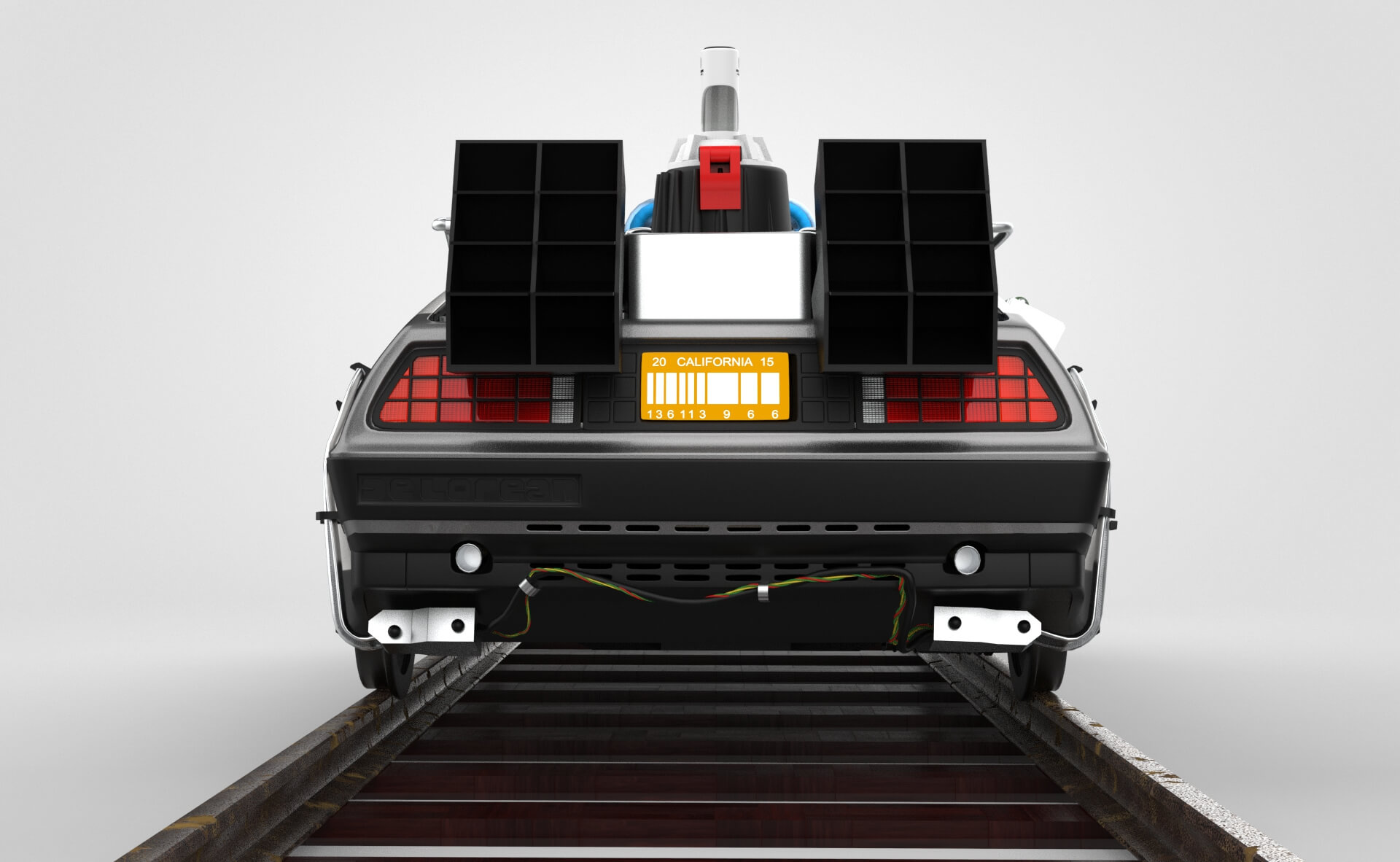 DeLorean Time Machine Episode 3 Railroad - 3D Model by Carmodels3D