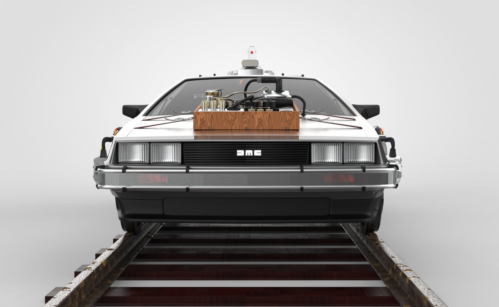 DeLorean Time Machine Episode 3 Railroad - 3D Model by Carmodels3D