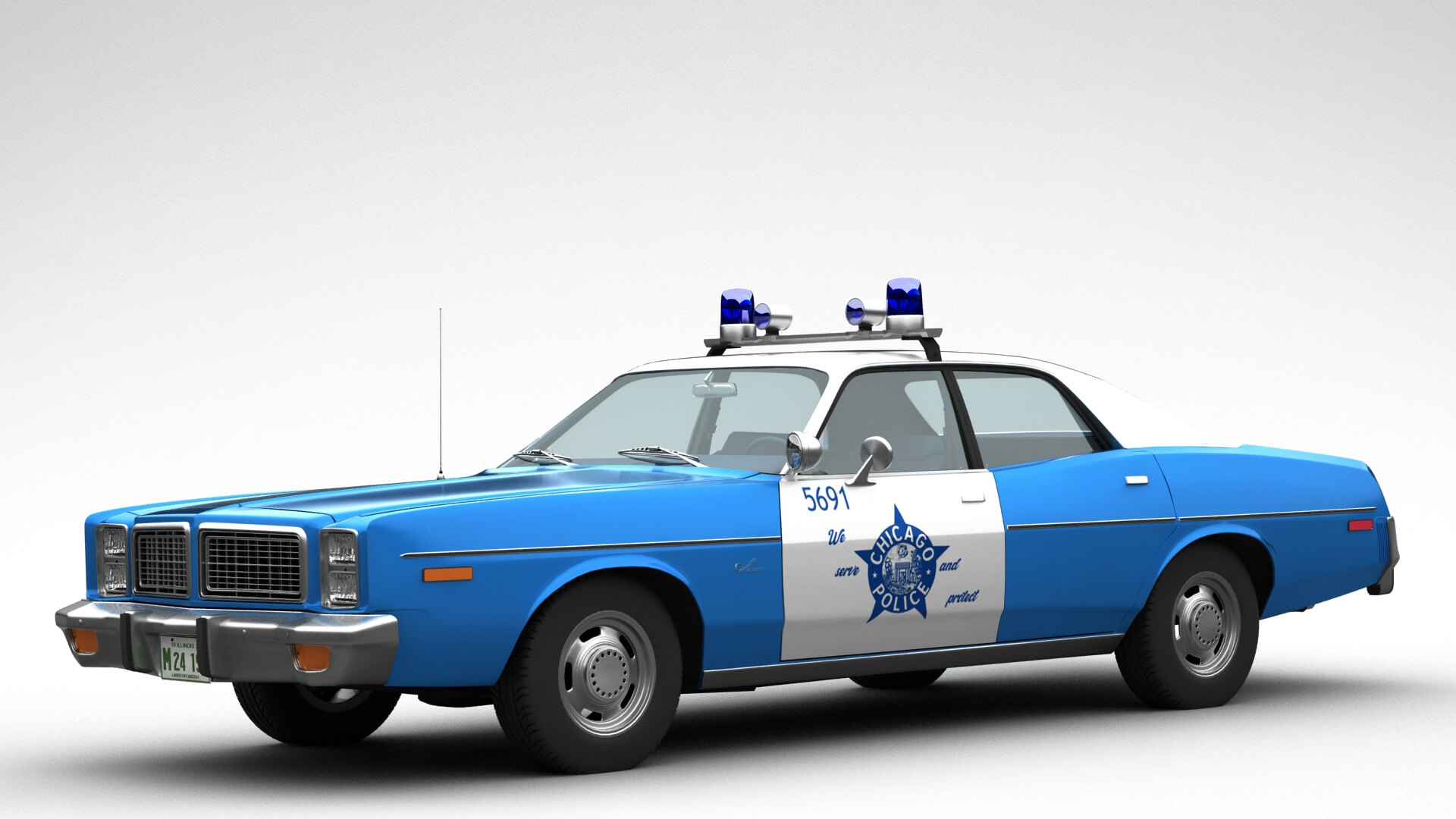 Dodge Monaco Police 1977 - 3D Model by Carmodels3D