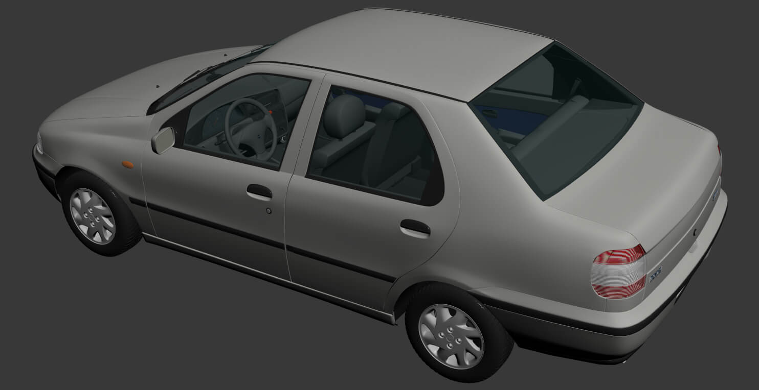 Fiat Siena 1996 - 2002 3D Model by Carmodels3D